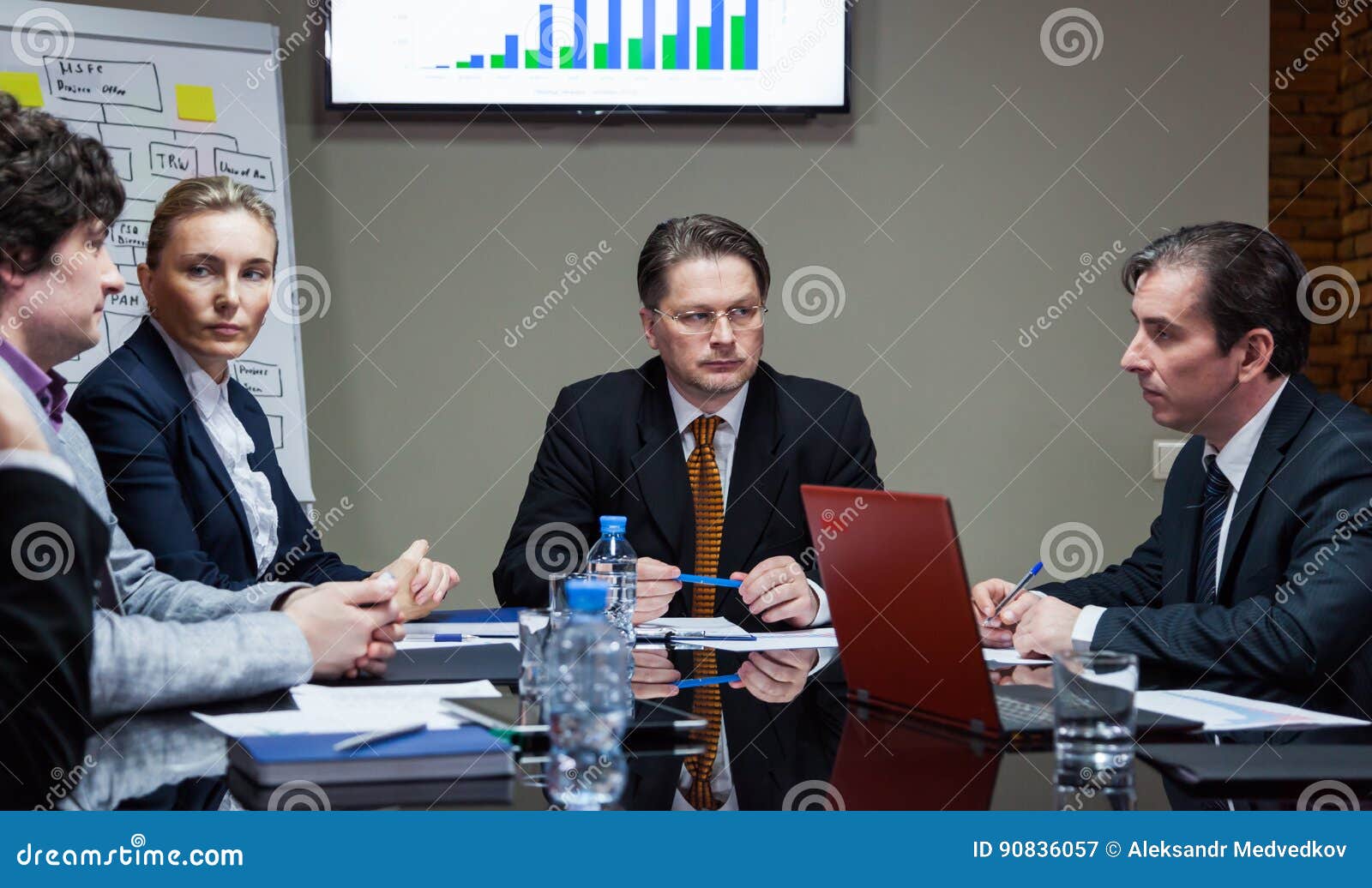 Serious Employees at Meeting Stock Image - Image of office ...