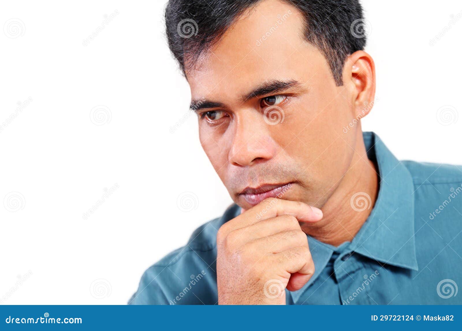 Thinking Businessman stock photo. Image of person, face - 29722124