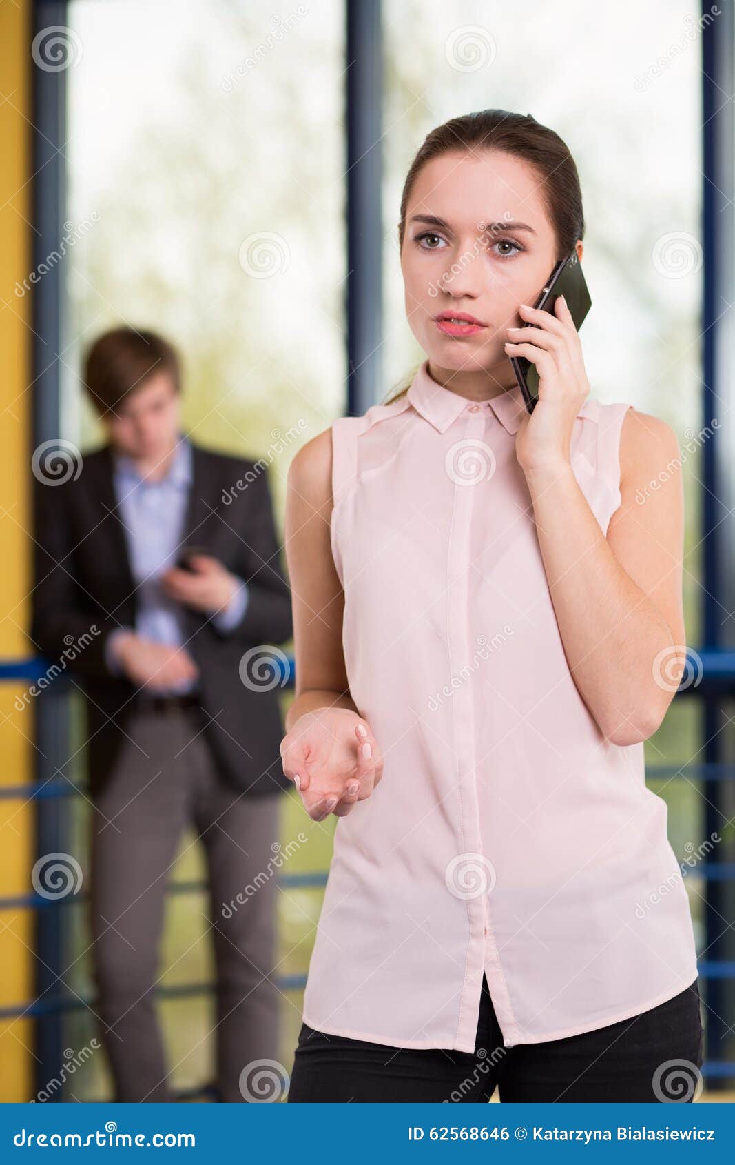 Serious Female Manager Calling Somebody Stock Photo - Image of stylish ...