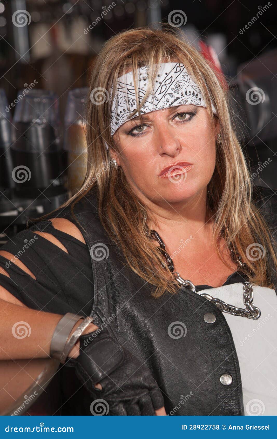 Serious Female Thug Leaning Back Stock Photo - Image of annoyed, cranky ...