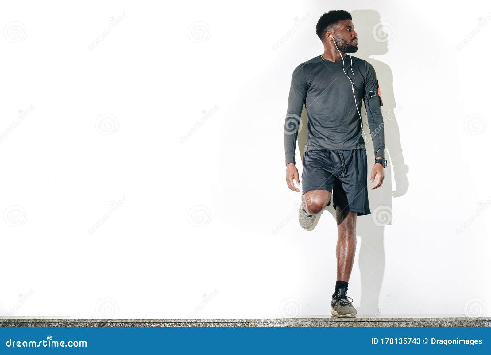 Serious fit jogger stock image. Image of copyspace, training - 178135743