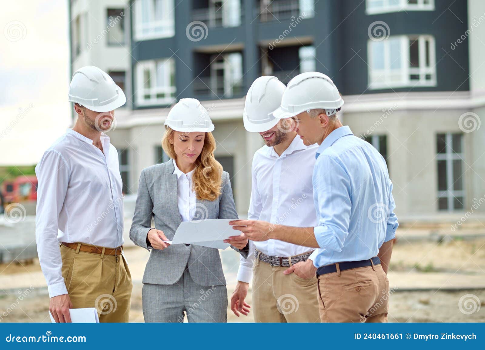 Concentrated Professional Female Inspector Checking Project ...
