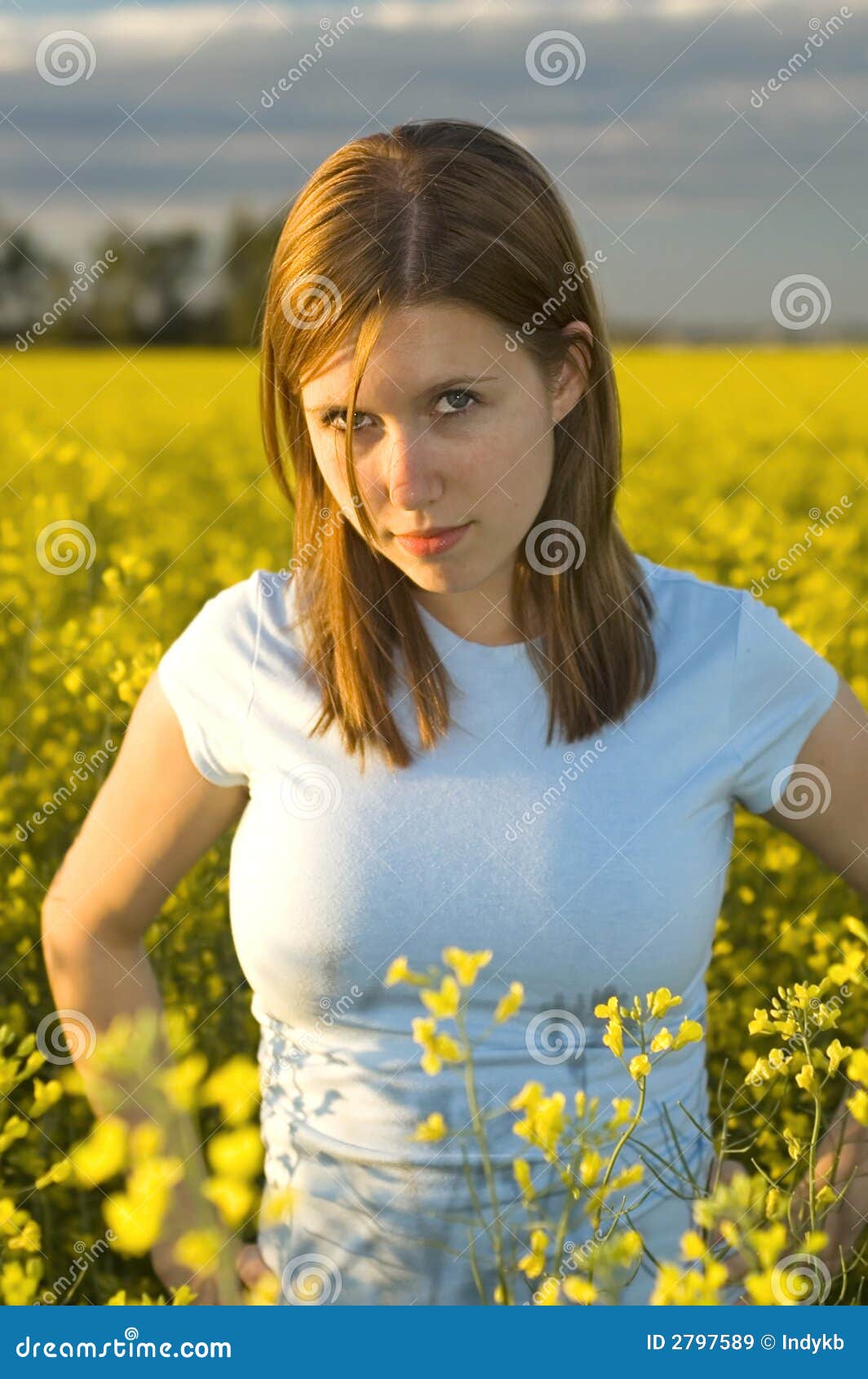 Serious girl stock image. Image of blue, beautiful, cute - 2797589