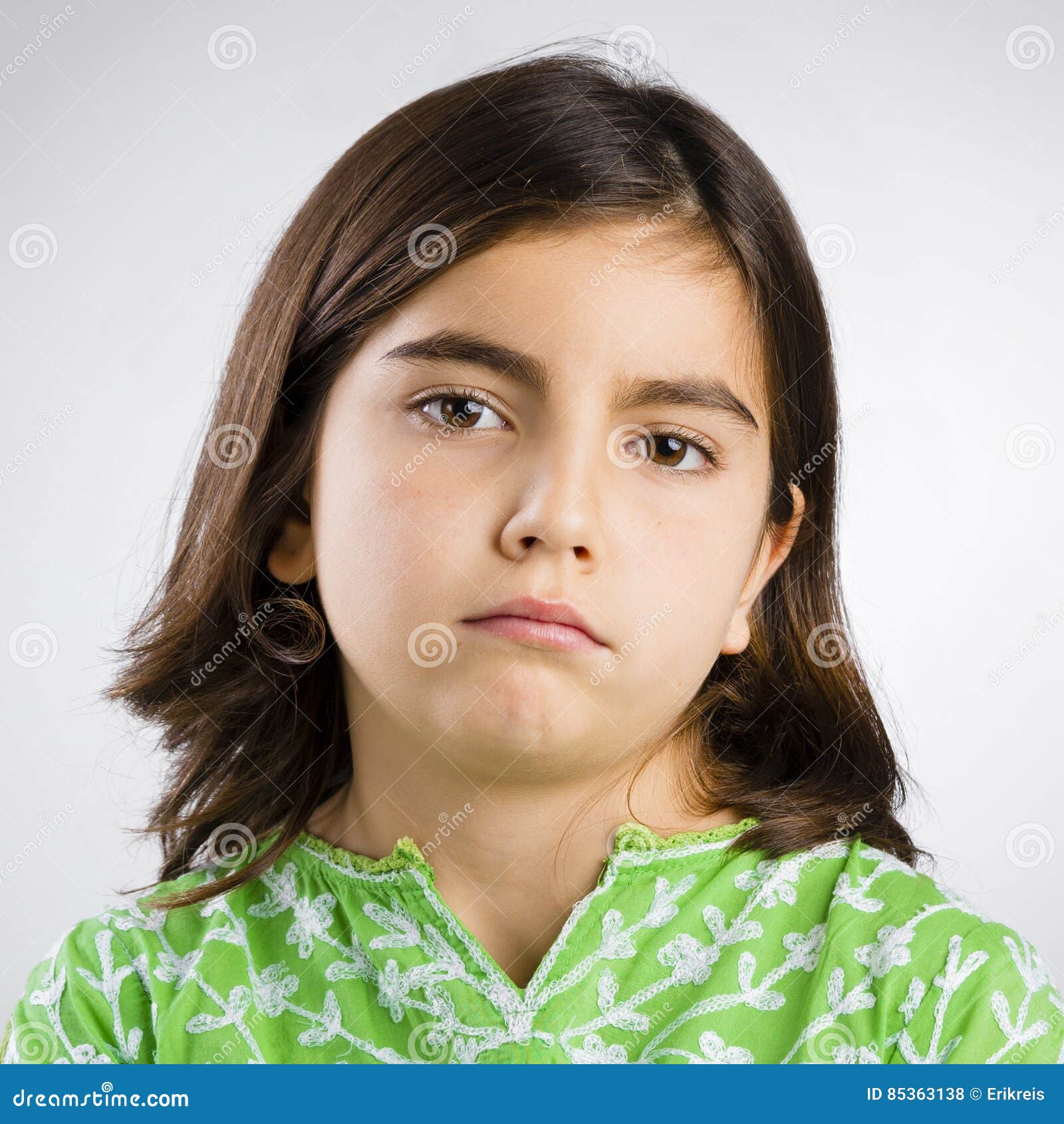 Serious girl stock photo. Image of caucasian, cute, people - 85363138