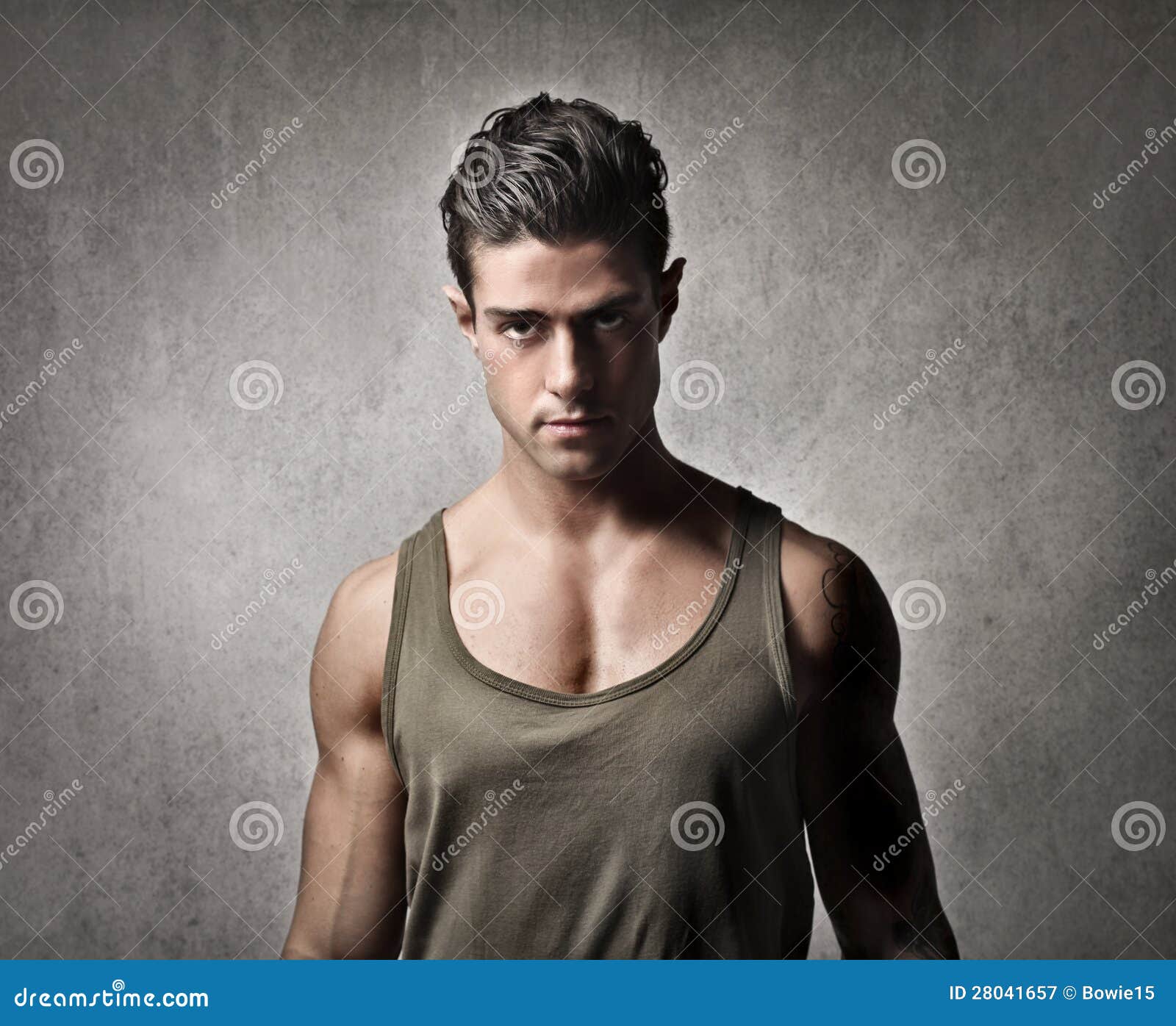Serious Guy stock image. Image of muscle, portrait, young - 28041657