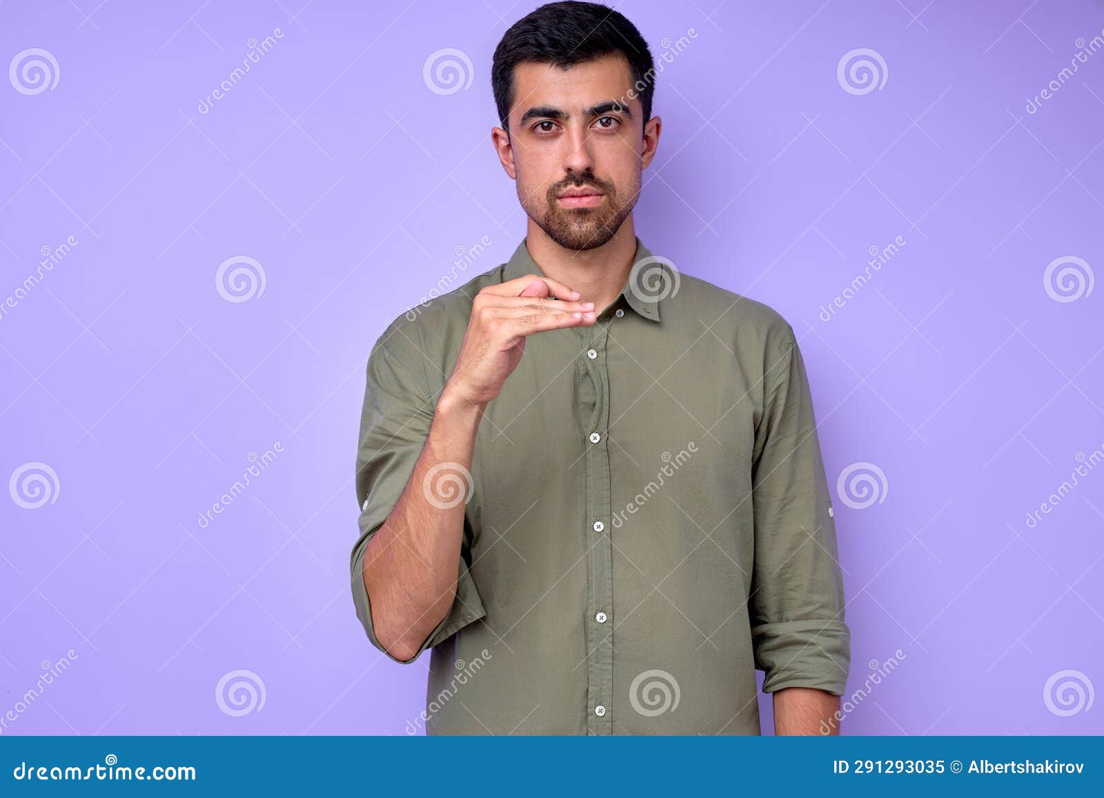 Serious Handsome Man Showing Letter M M with Fingers Stock Image ...