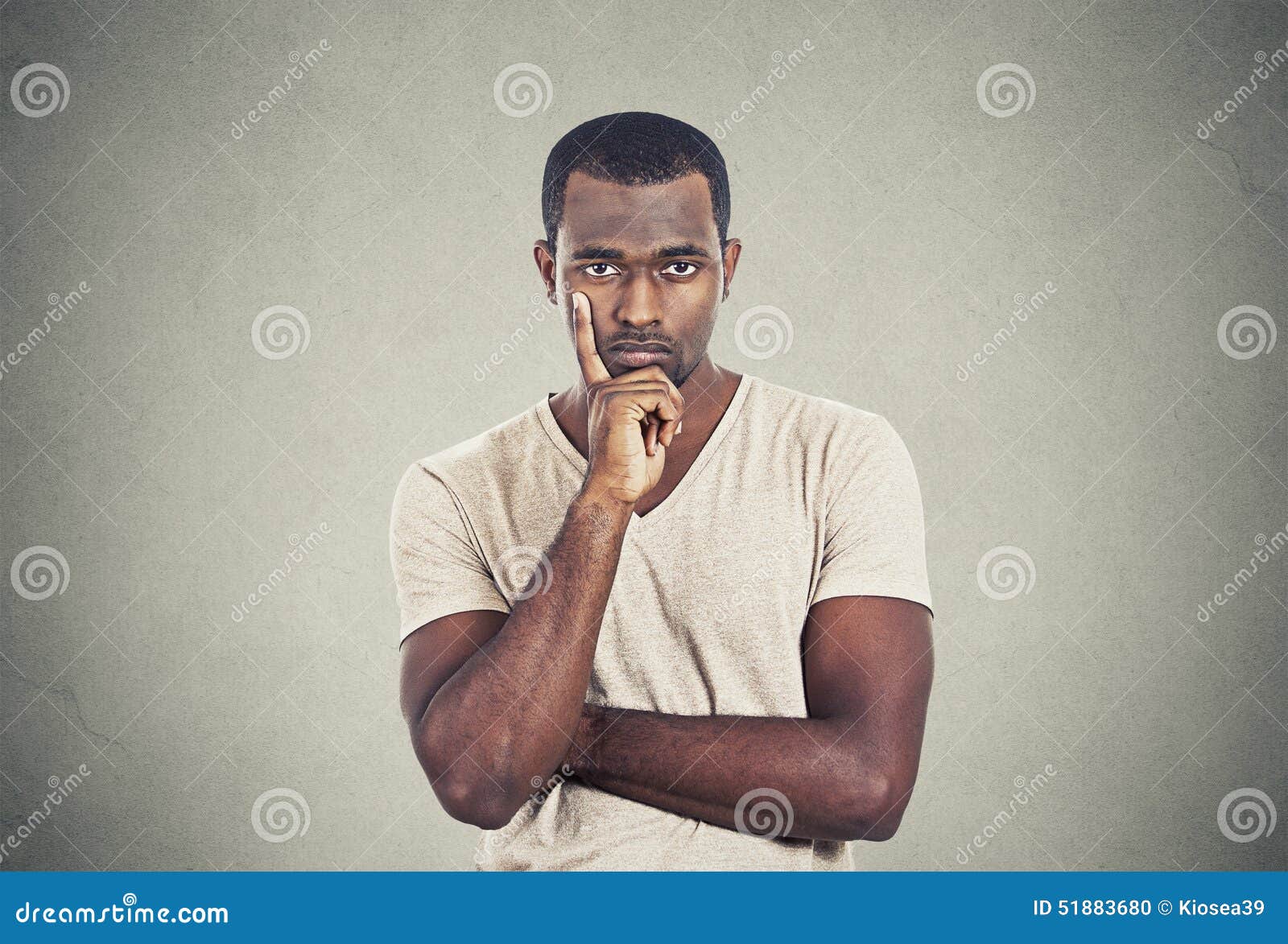 Serious Handsome Man with Skeptical Look Stock Photo - Image of look ...