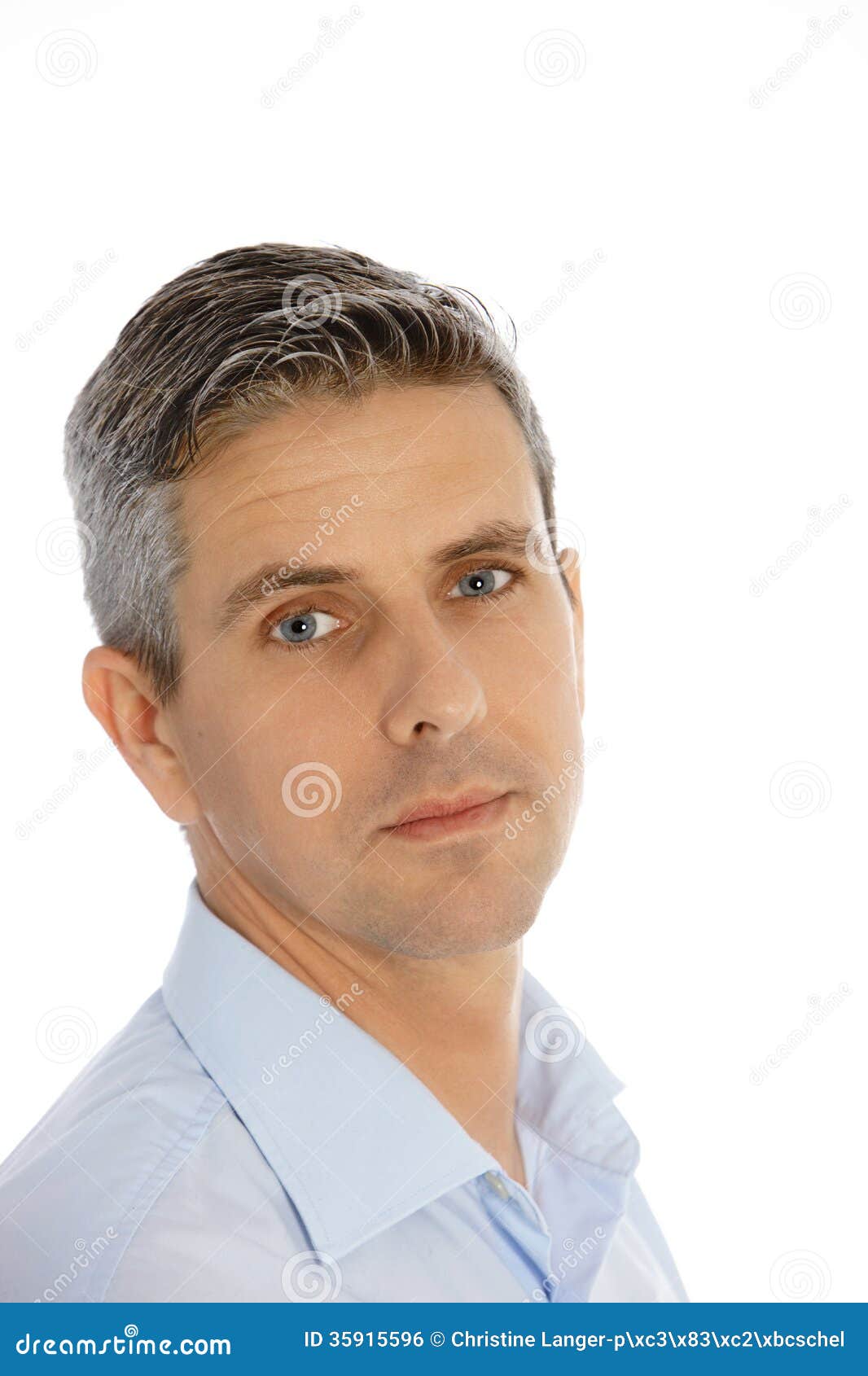 Serious Handsome Middle-aged Man Stock Photo - Image of goodlooking ...