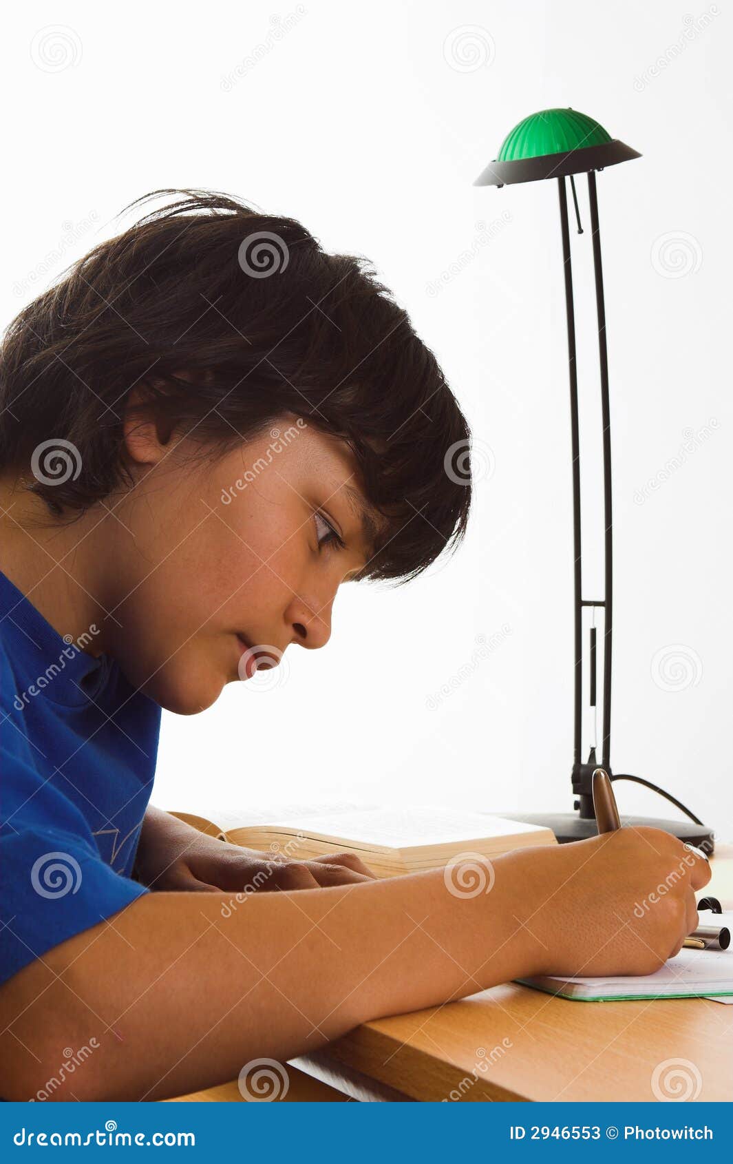 Serious homework stock image. Image of lesson, listen - 2946553