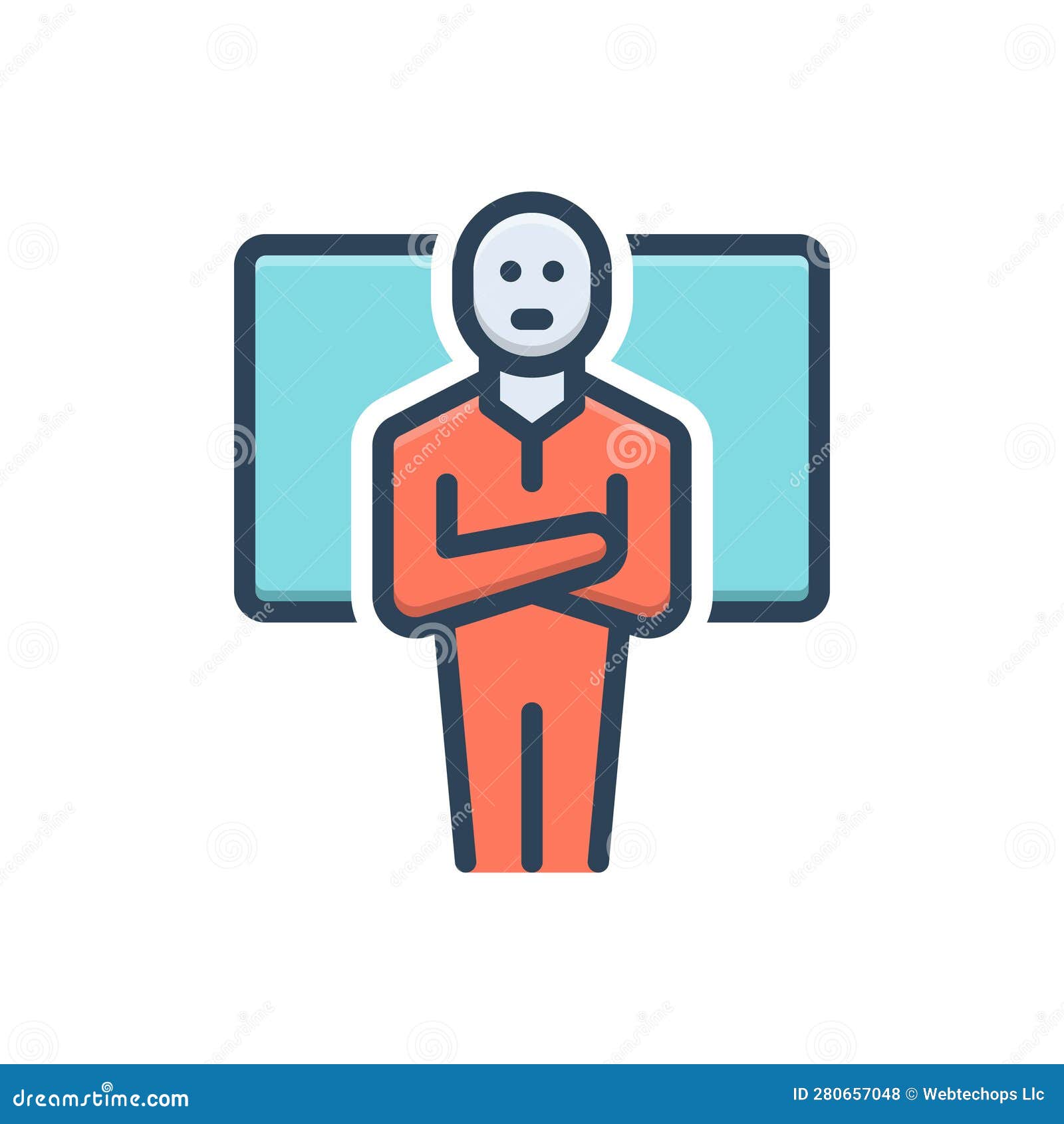 Color Illustration Icon for Serious, Solemn and Sulk Stock Illustration ...