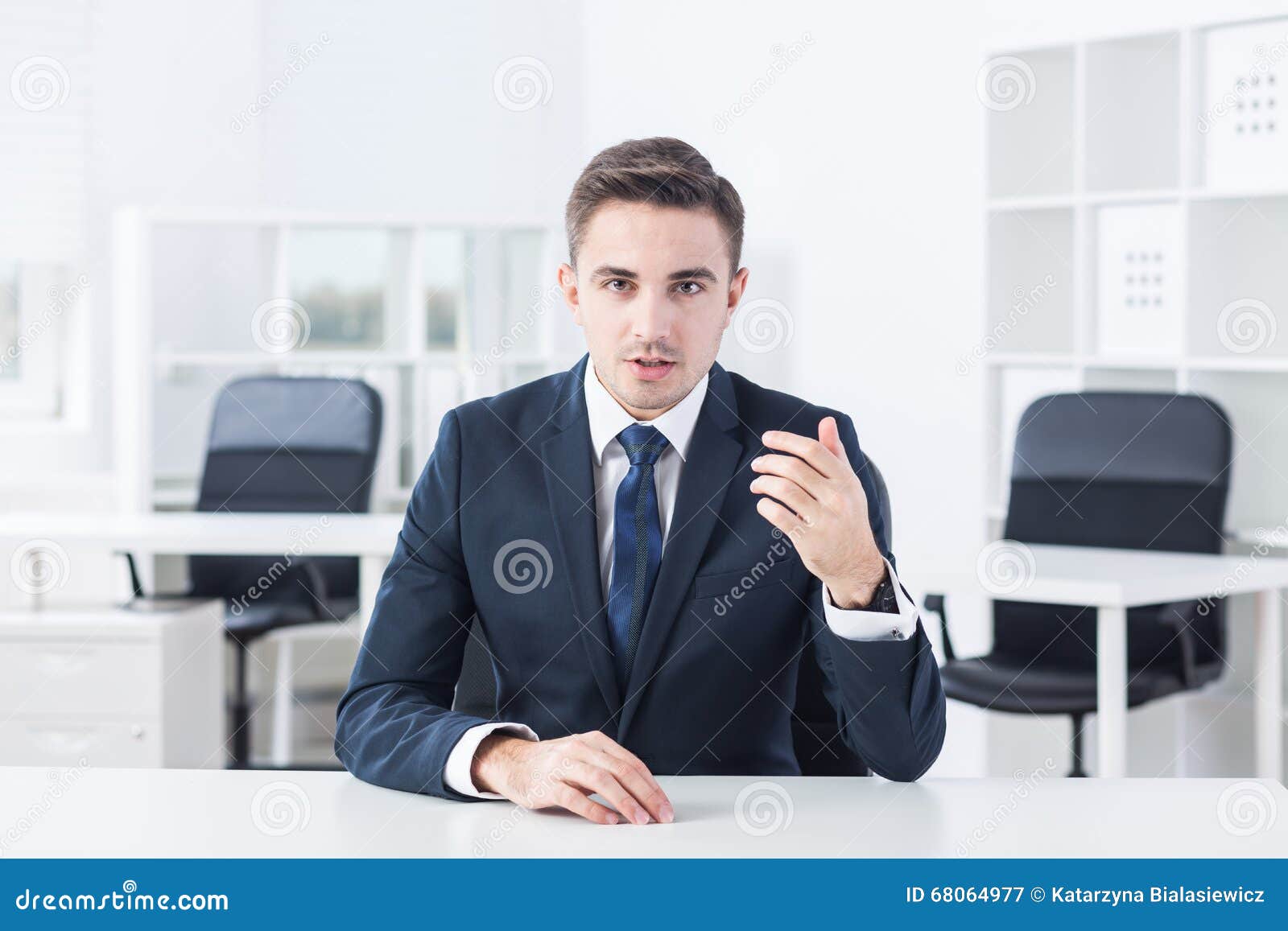 Serious during a Job Interview Stock Image - Image of conference ...