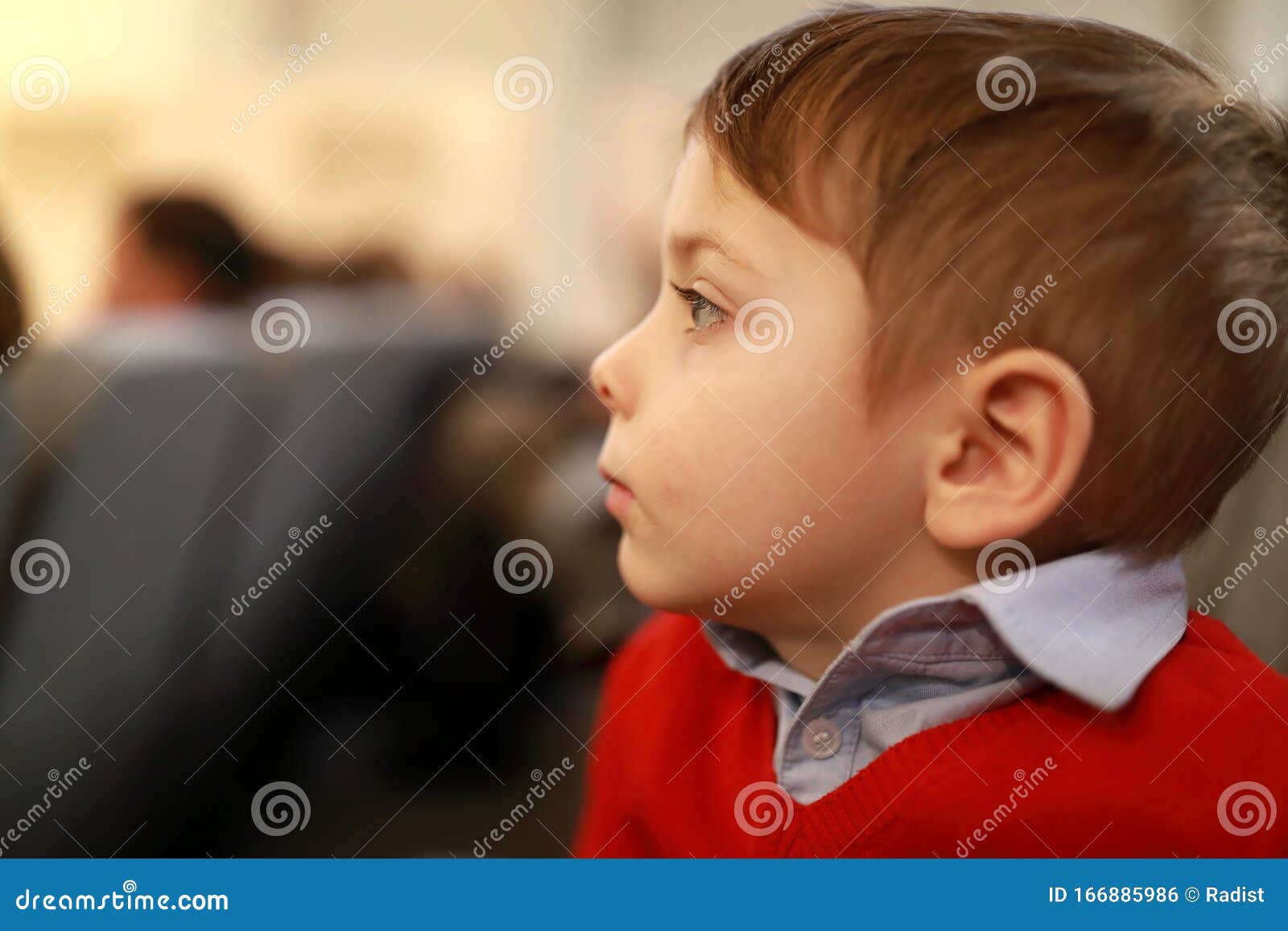 Serious Kid Watching Performance Stock Photo - Image of looking ...