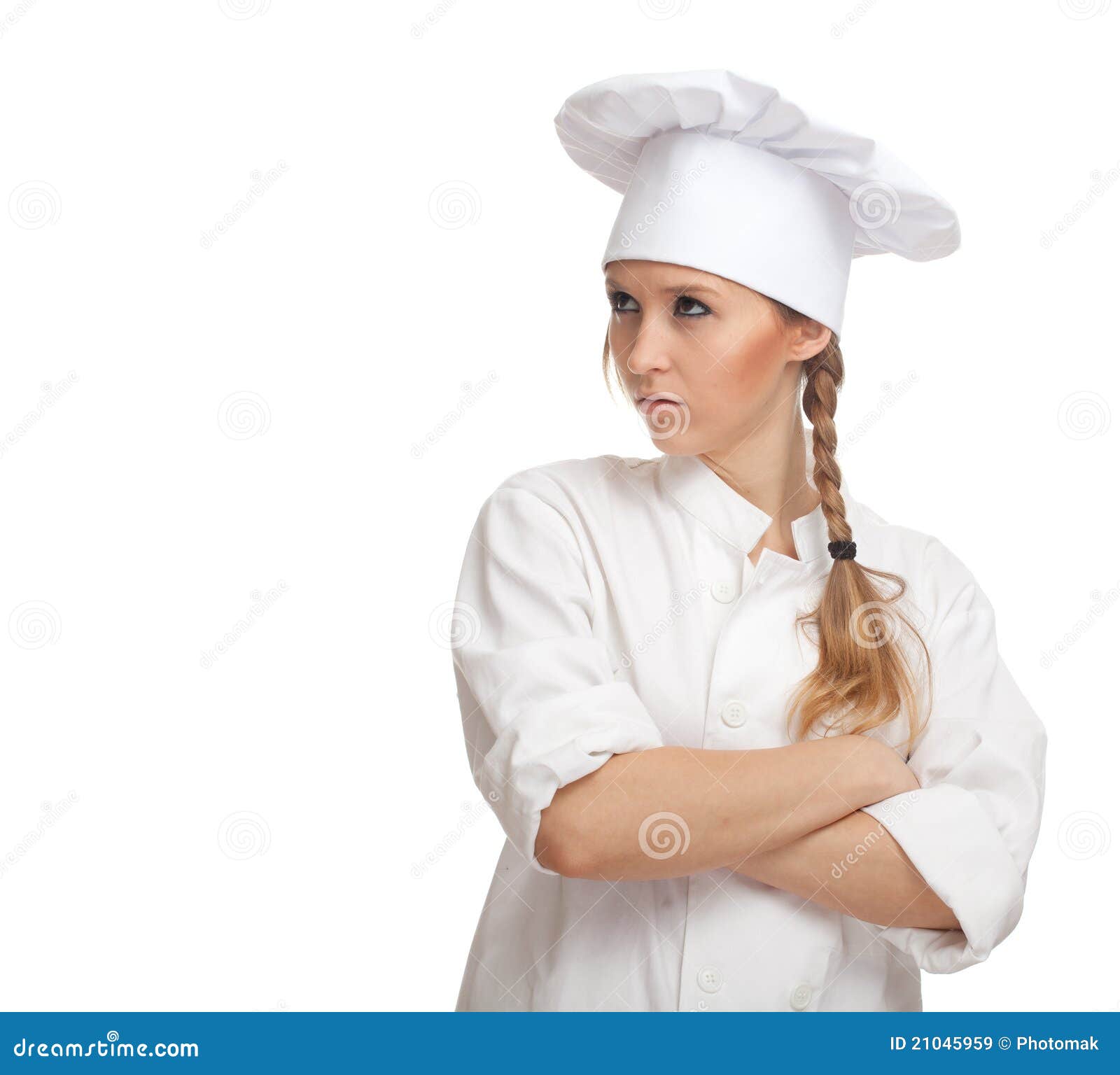 Serious lady cook stock image. Image of clean, knife - 21045959