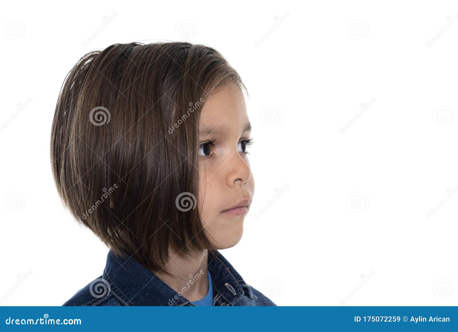 Serious Little Boy on White Background Stock Image - Image of isolated ...