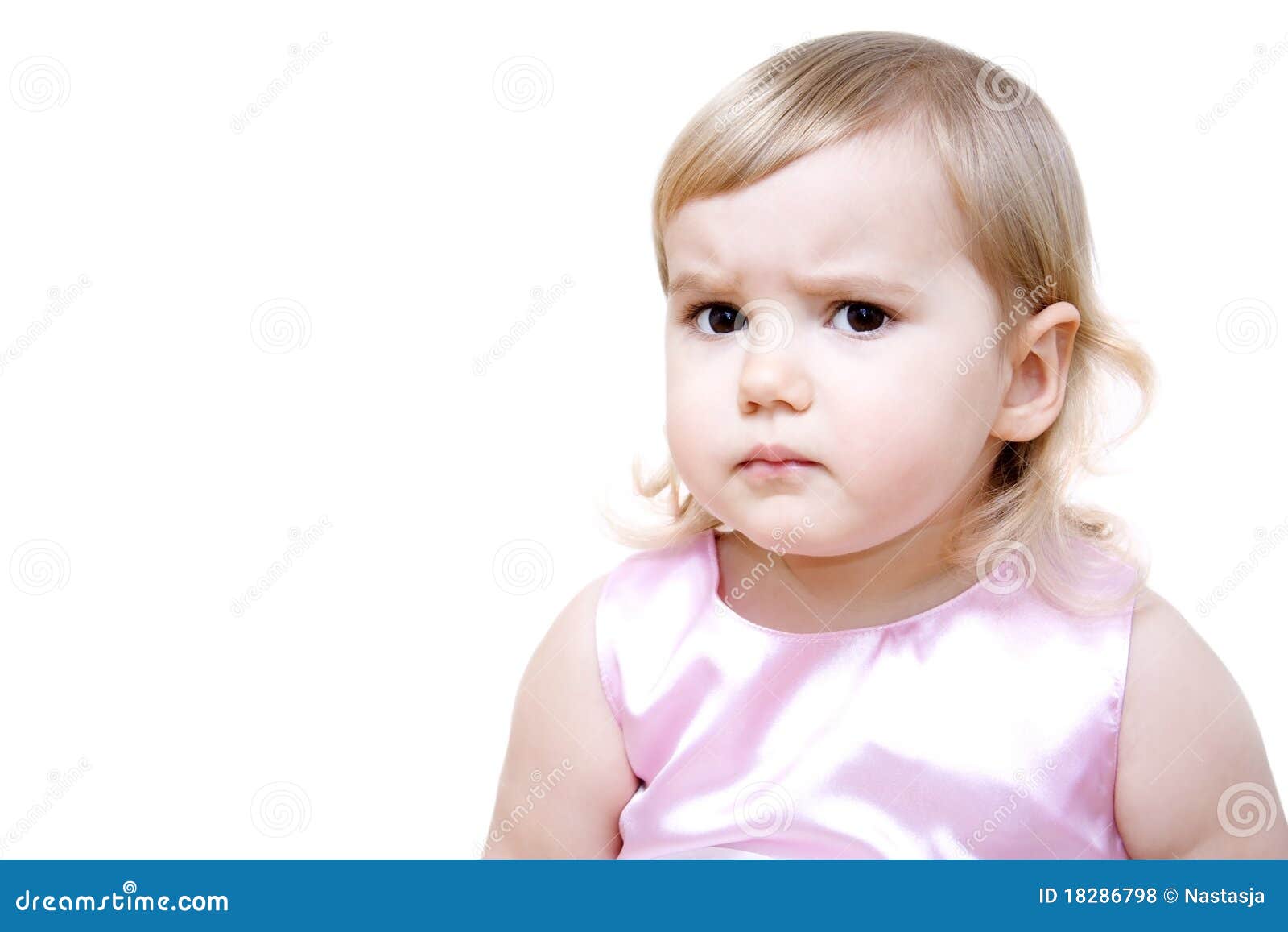 Serious little girl stock photo. Image of cute, serious - 18286798