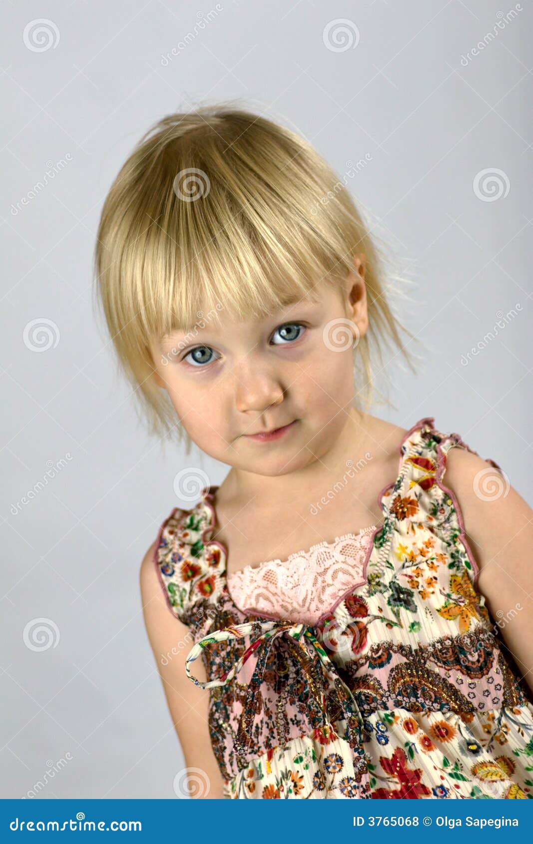 Serious little girl stock photo. Image of hair, person - 3765068