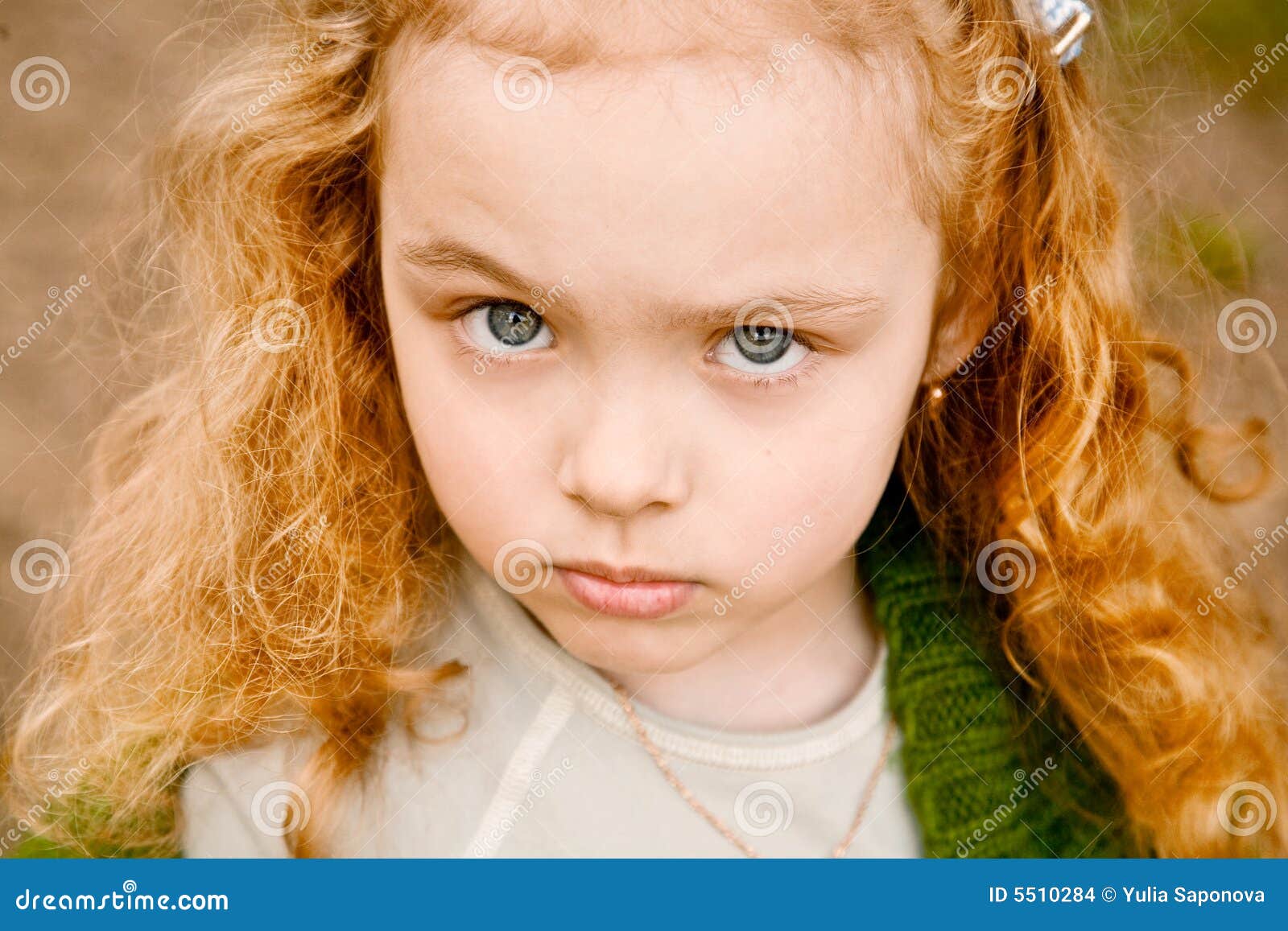 Serious little girl stock photo. Image of face, hair, preschool - 5510284