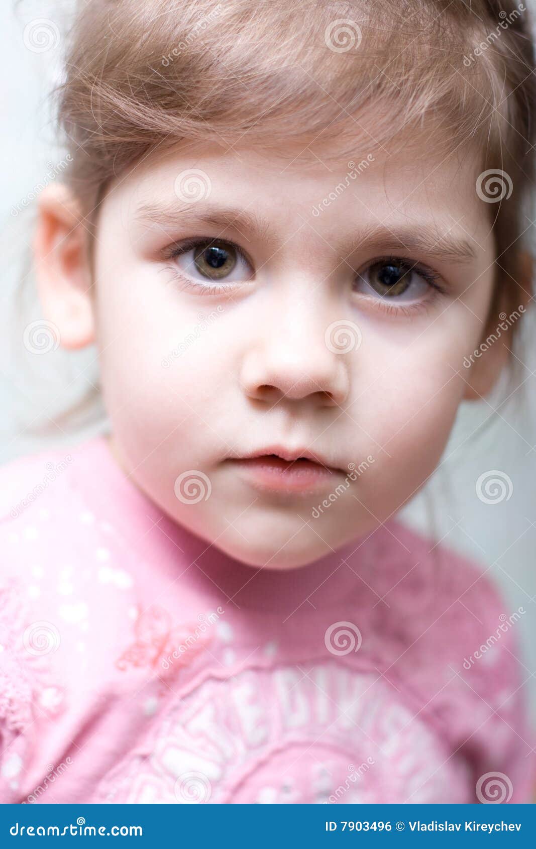 Serious little girl stock photo. Image of child, face - 7903496