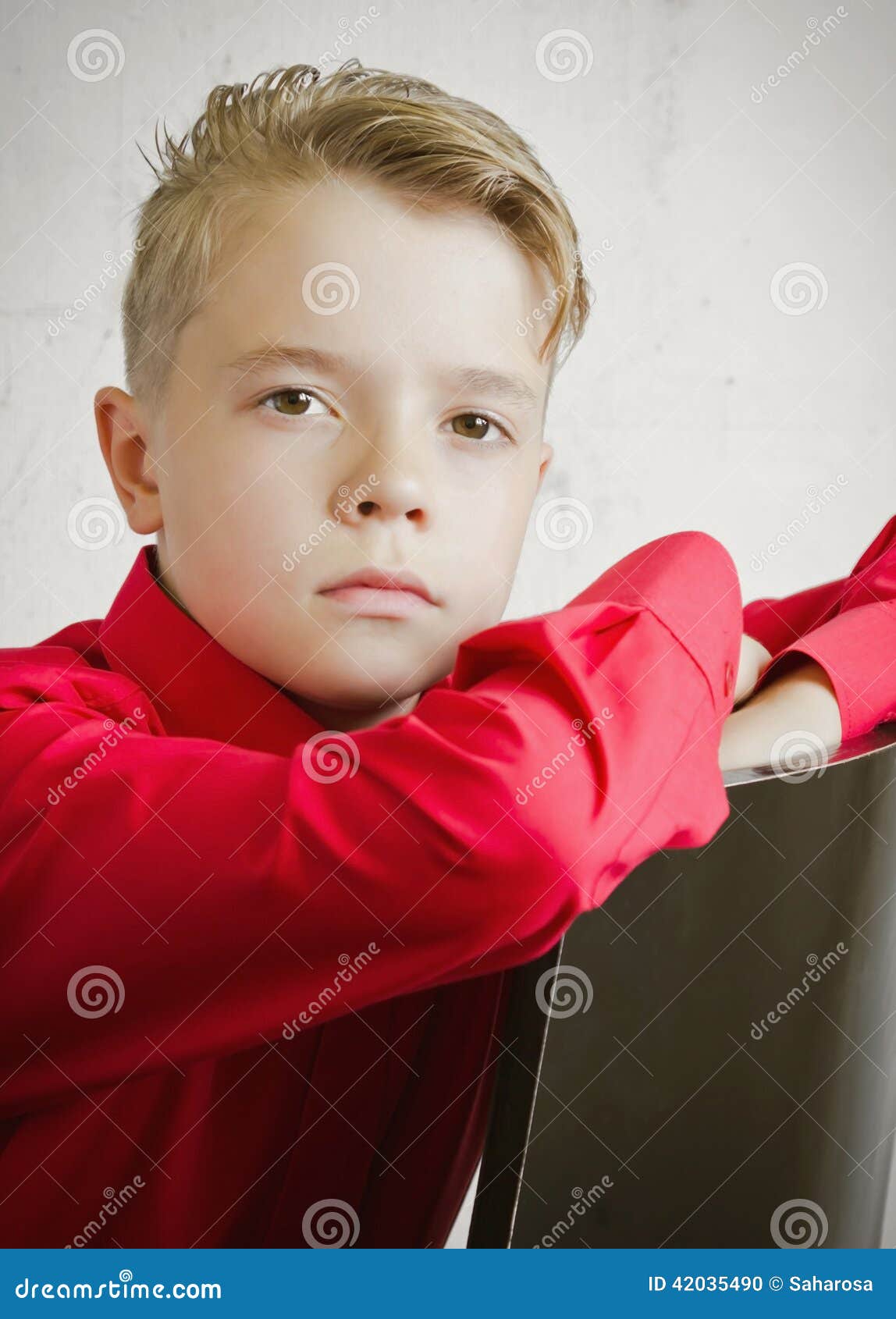 Serious look stock photo. Image of face, blond, contrasts - 42035490