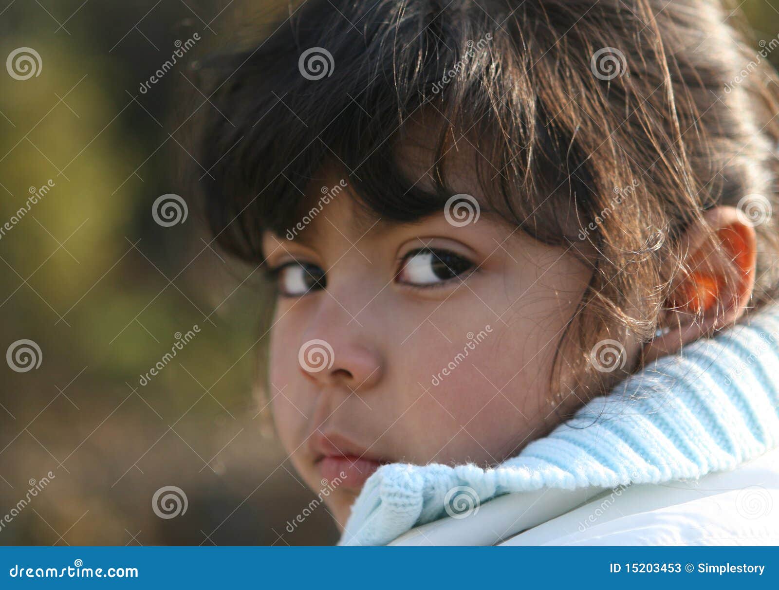 The Serious Look of Pretty Little Girl Stock Image - Image of adorable ...
