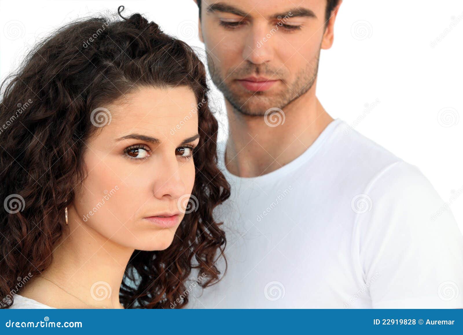 Serious looking couple stock photo. Image of isolated - 22919828