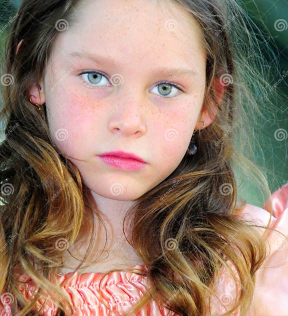 Serious Looking Girl stock image. Image of confident, child - 5674411
