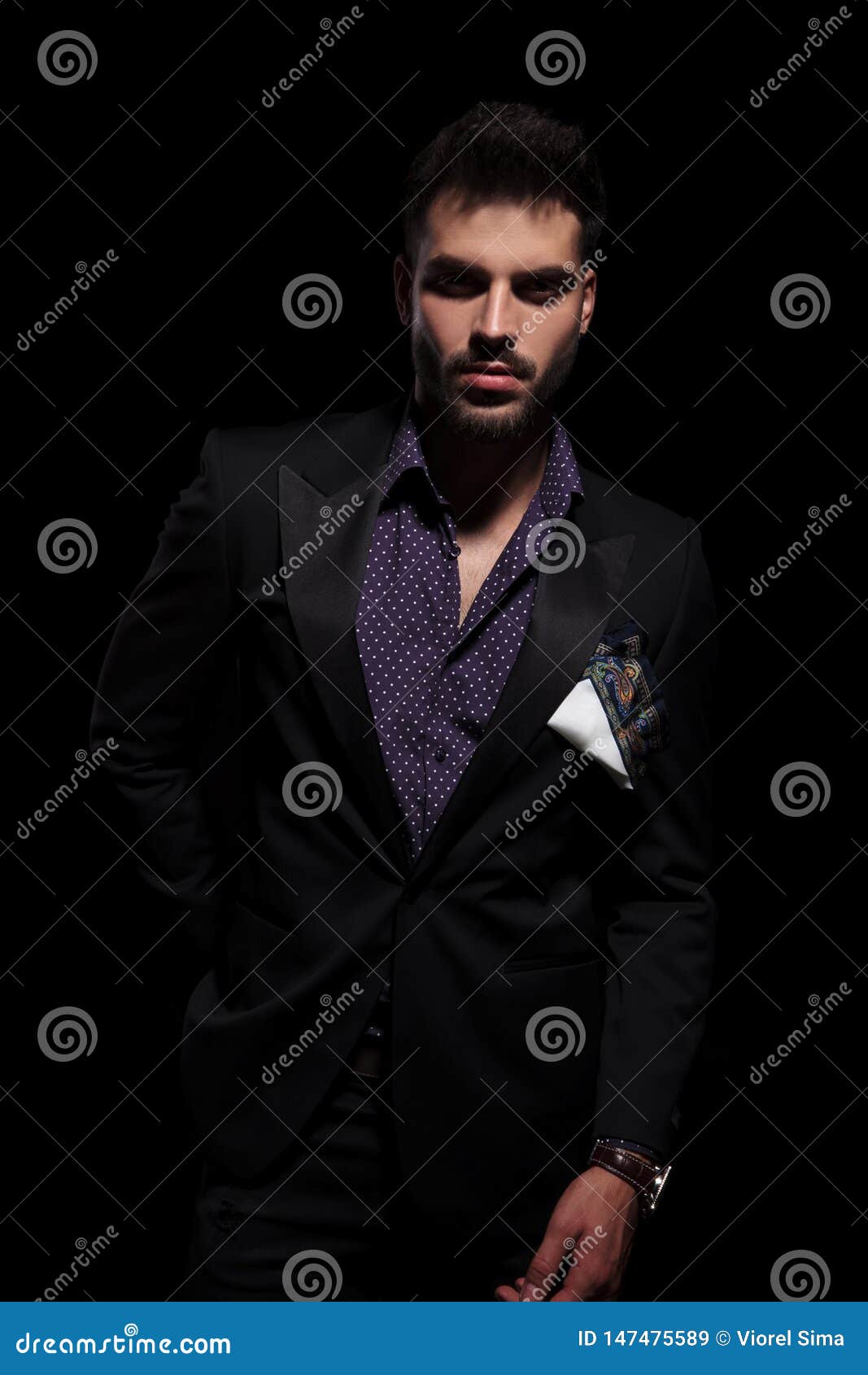 Serious Looking Guy Confidently Staring at the Camera Stock Image ...