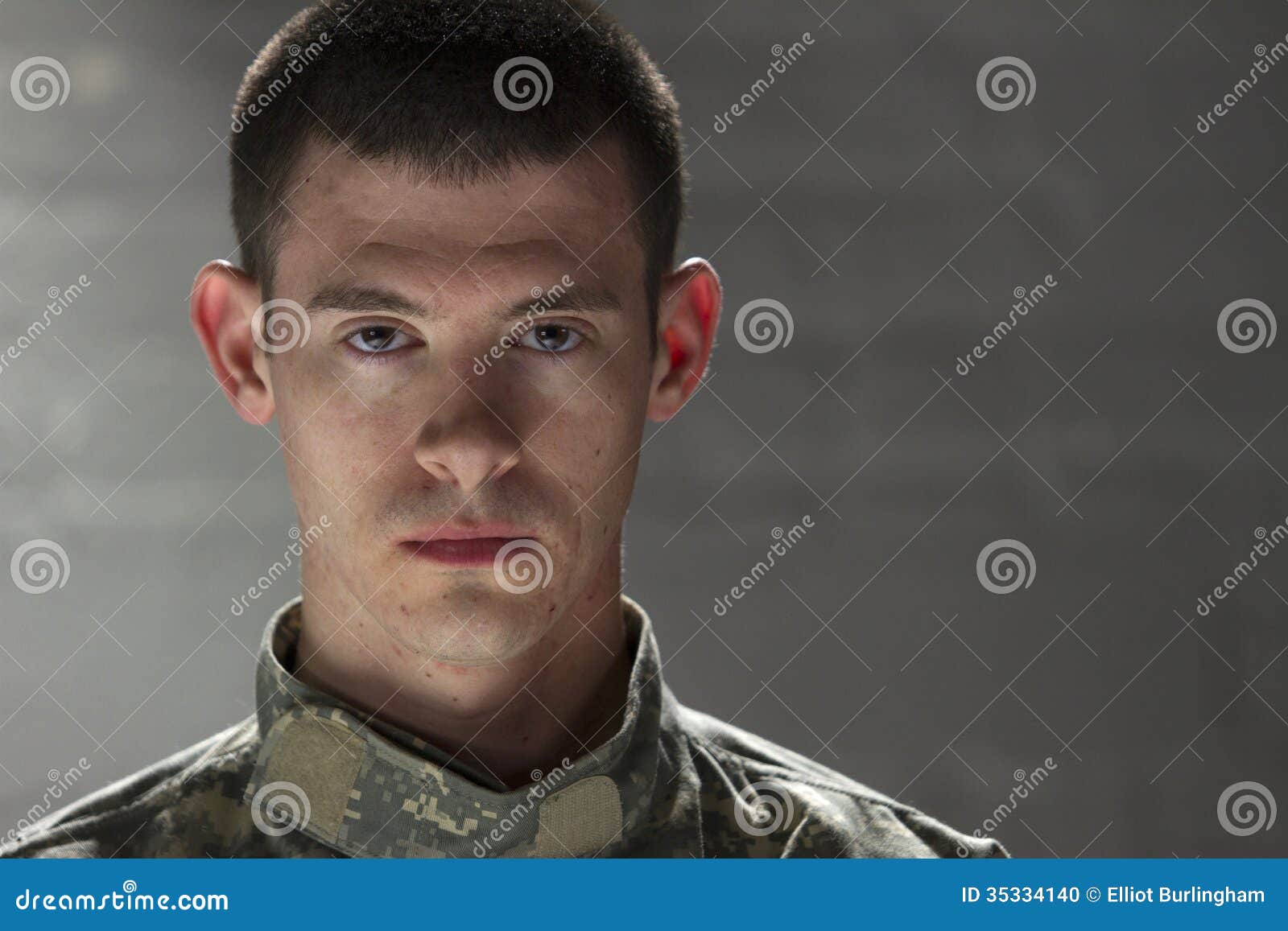 Serious Looking Soldier, Horizontal Stock Photo - Image of force ...
