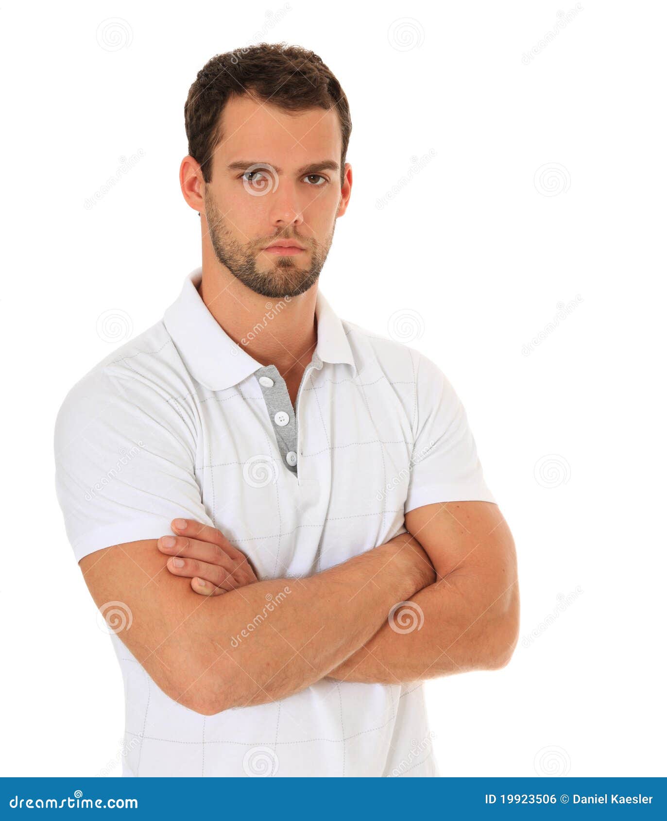 Serious looking young man stock photo. Image of attractive - 19923506