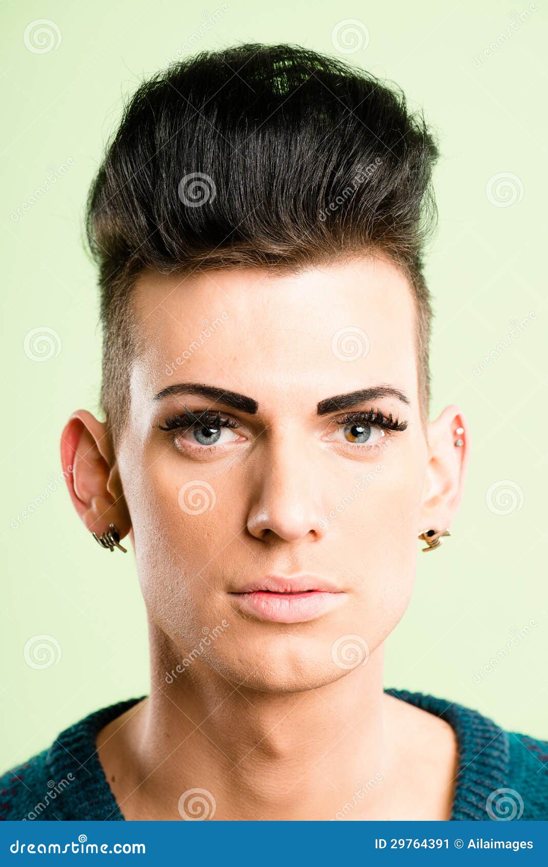 Serious Man Portrait Real People High Definition Green Background Stock ...