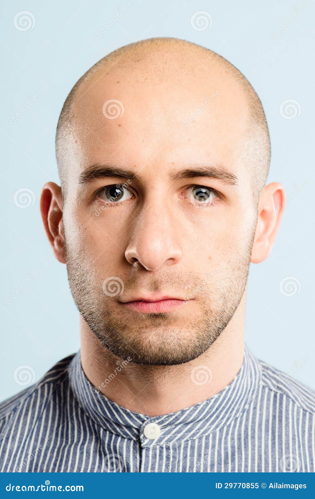 Serious Man Portrait Real People High Definition Blue Background Stock ...