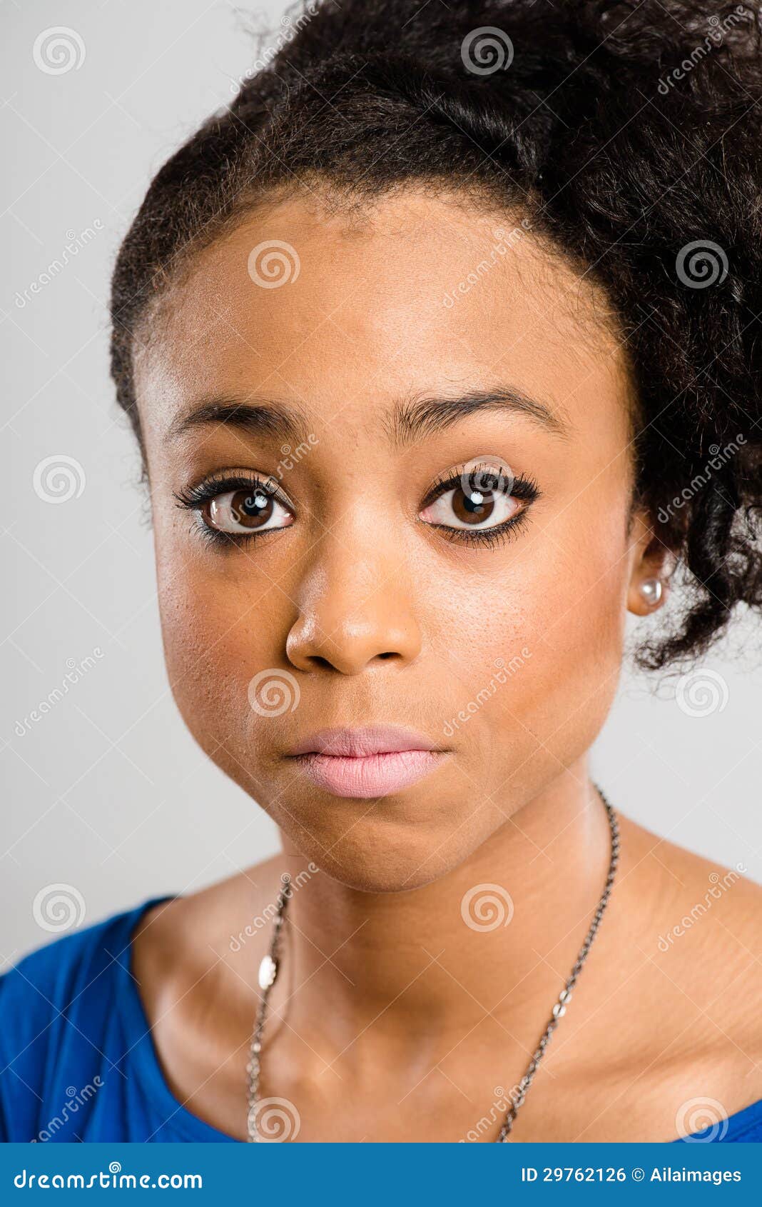 Serious Woman Portrait Real People High Definition Grey Background ...