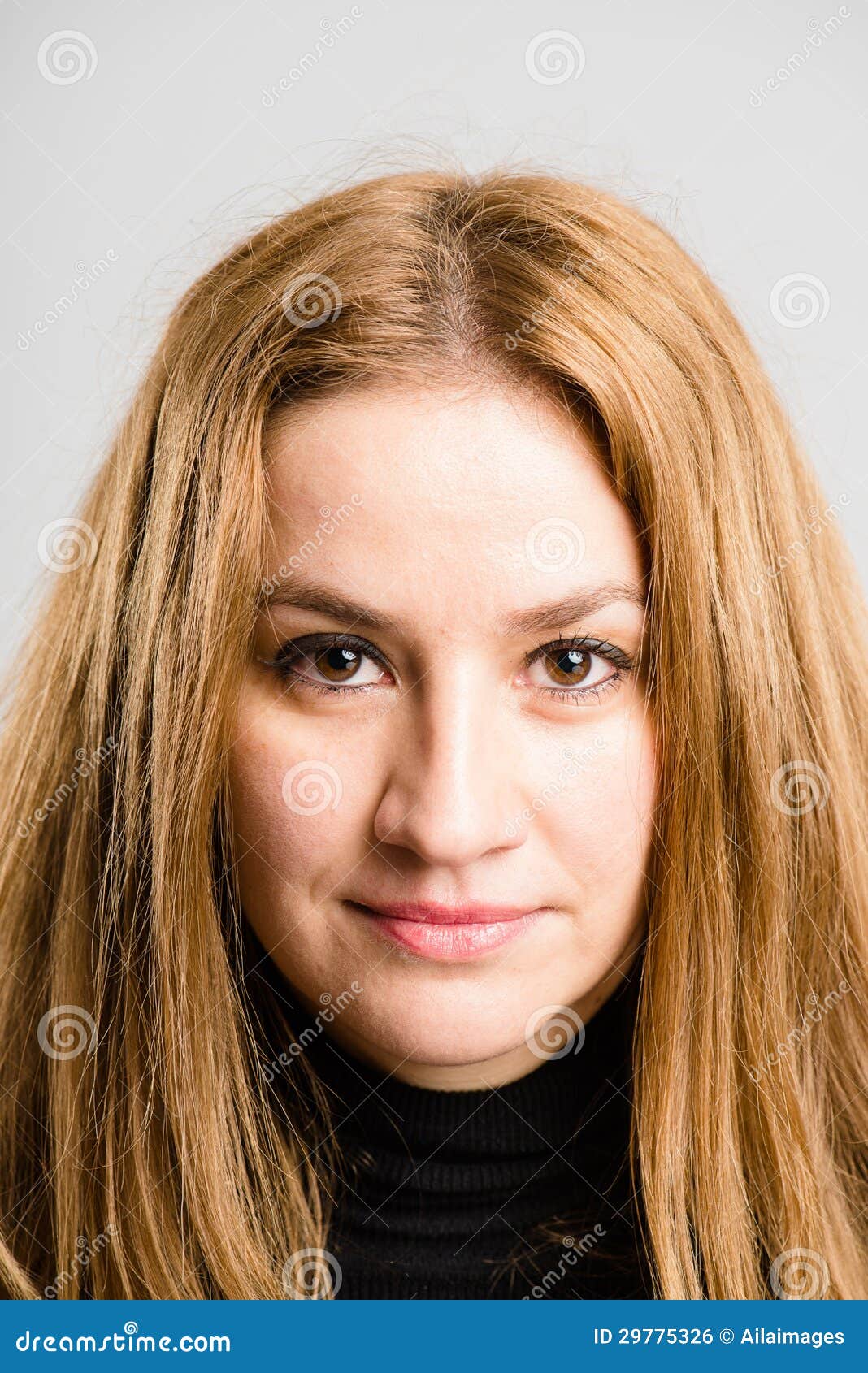 Serious Woman Portrait Real People High Definition Grey Background ...