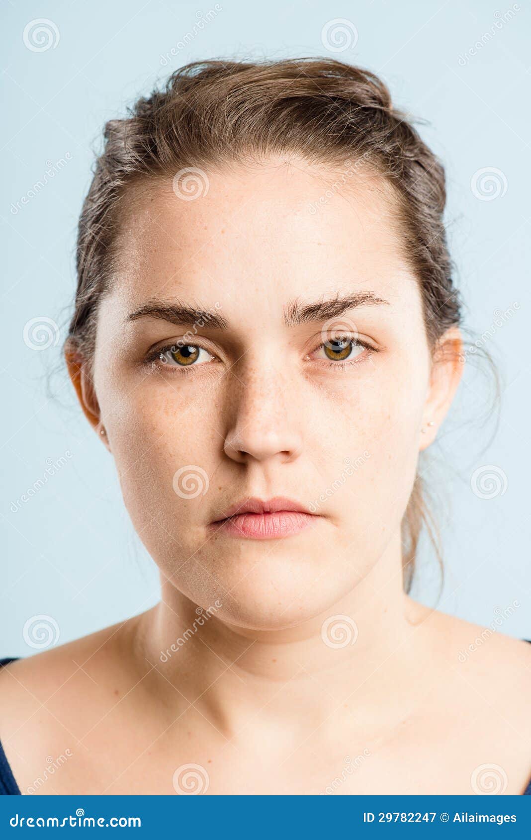 Serious Woman Portrait Real People High Definition Green Background ...