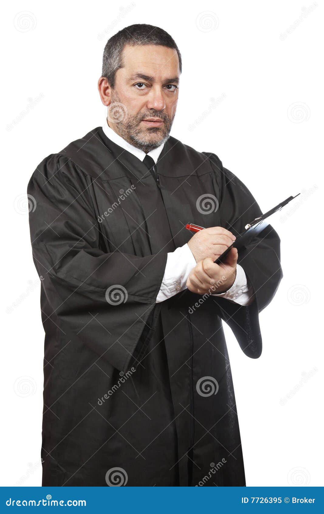 Judge Writing On Paper At Desk Royalty-Free Stock Photography ...