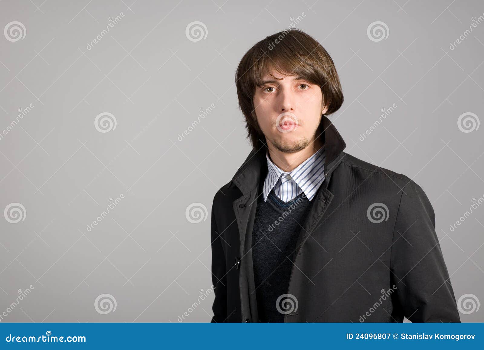 Serious man stock image. Image of background, copespace - 24096807