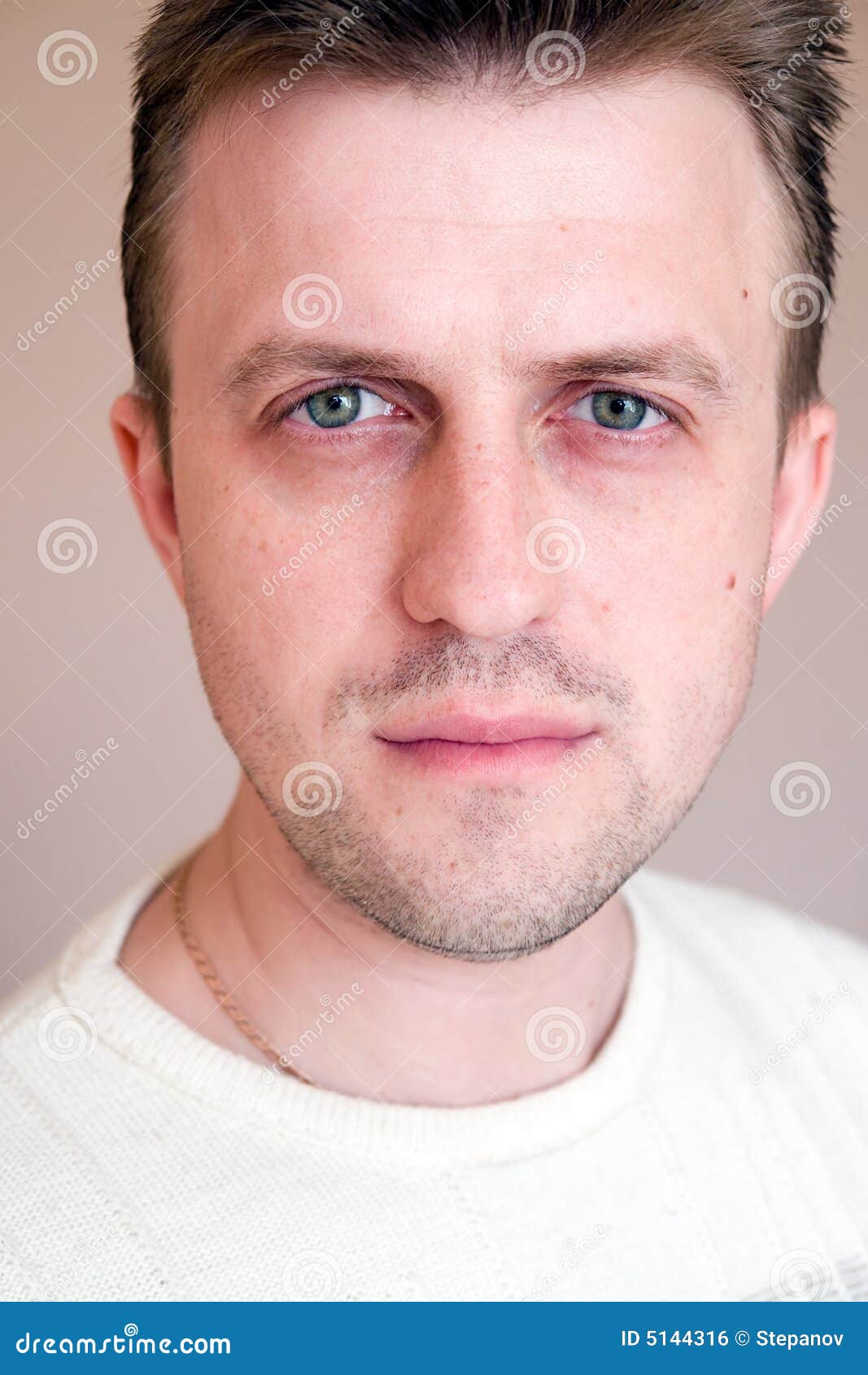 Serious man stock photo. Image of person, thinking, white - 5144316