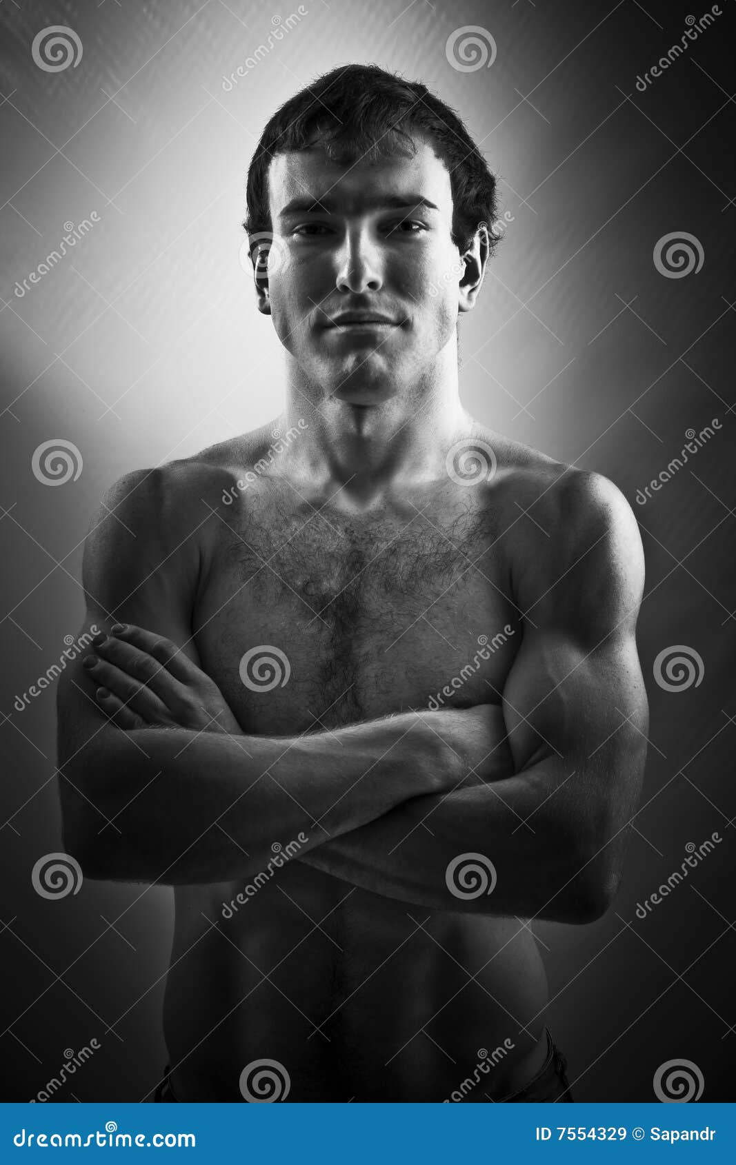 Serious man stock image. Image of posing, torso, male - 7554329