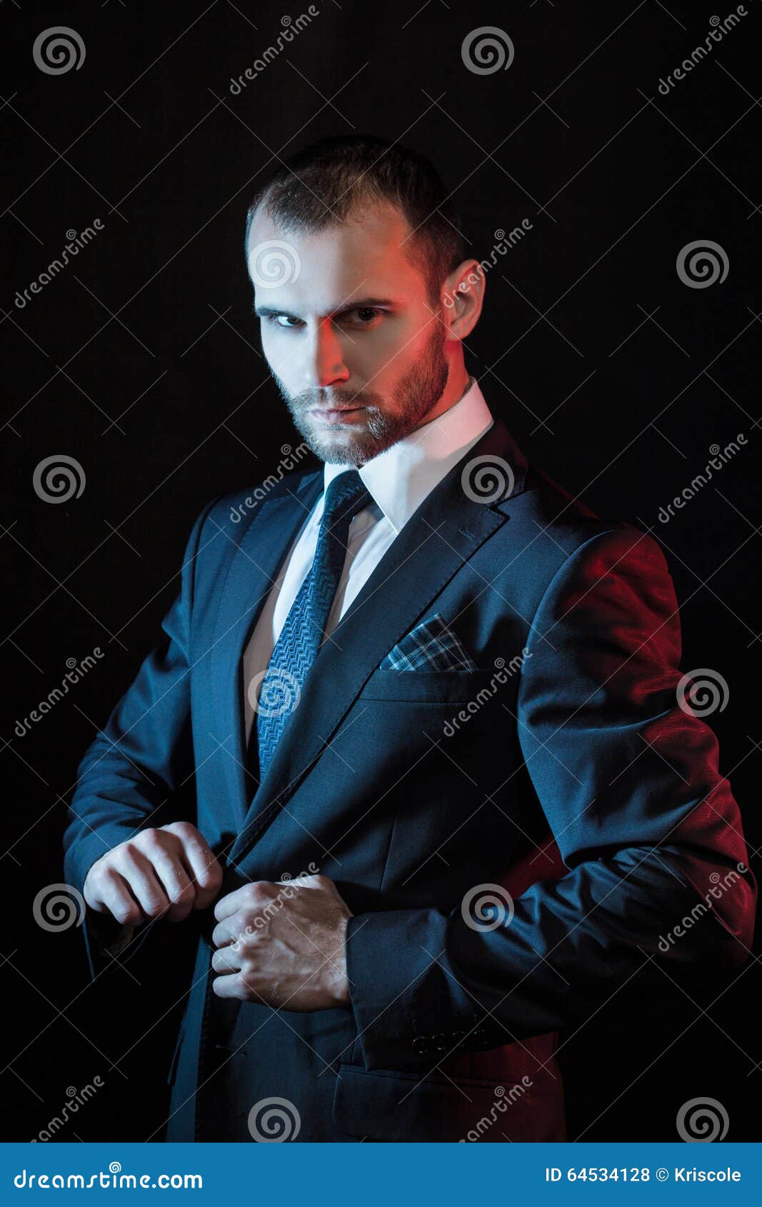 Serious Man in a Business Suit, Dark Background Stock Photo - Image of ...