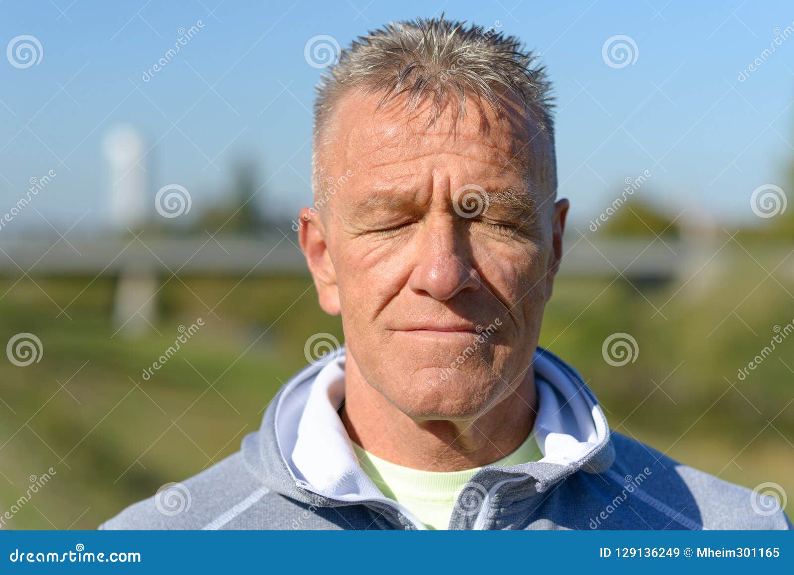 Serious Man with an Inscrutable Expression Stock Image - Image of ...