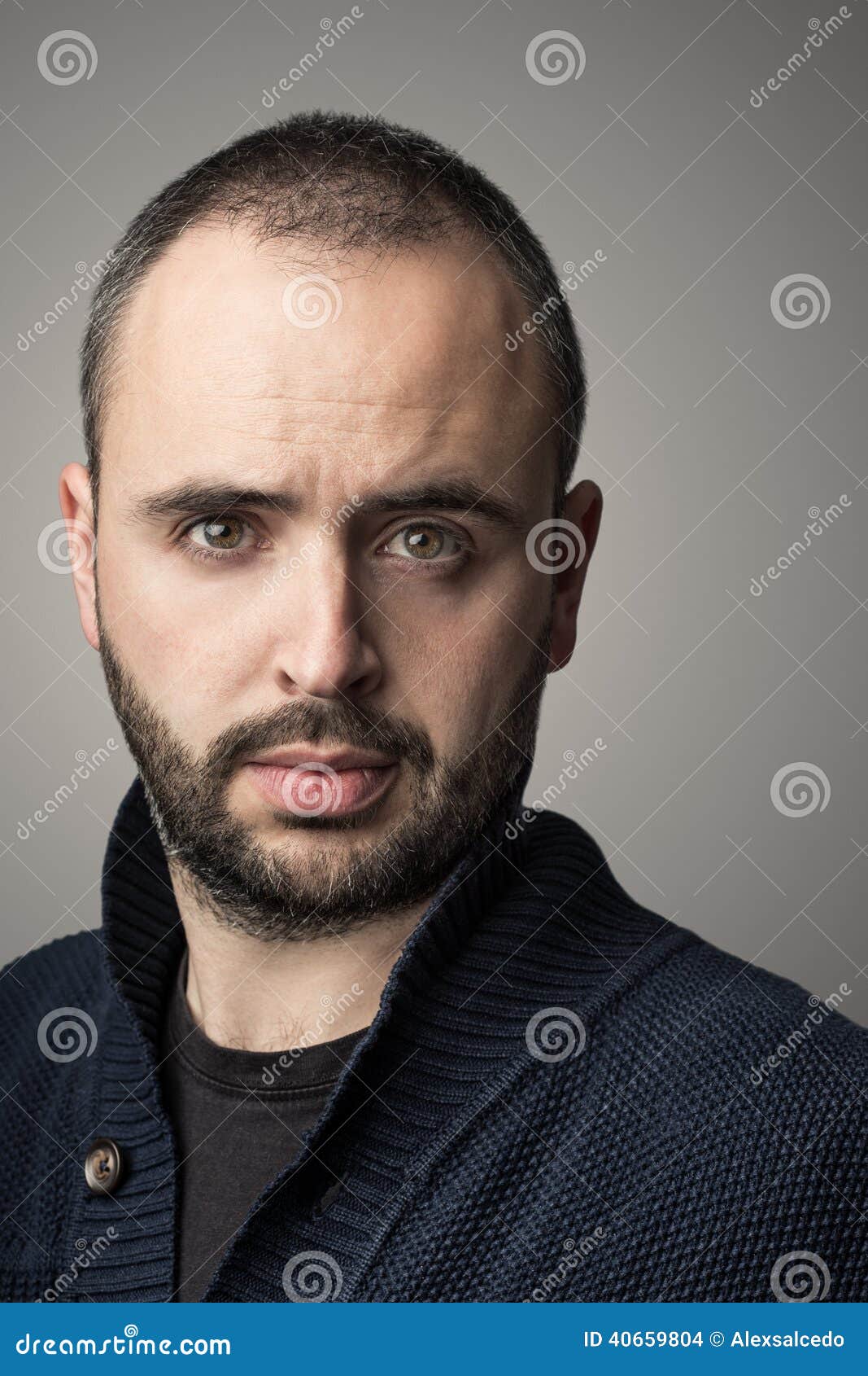 Serious man stock photo. Image of adult, eyes, hair, serious - 40659804