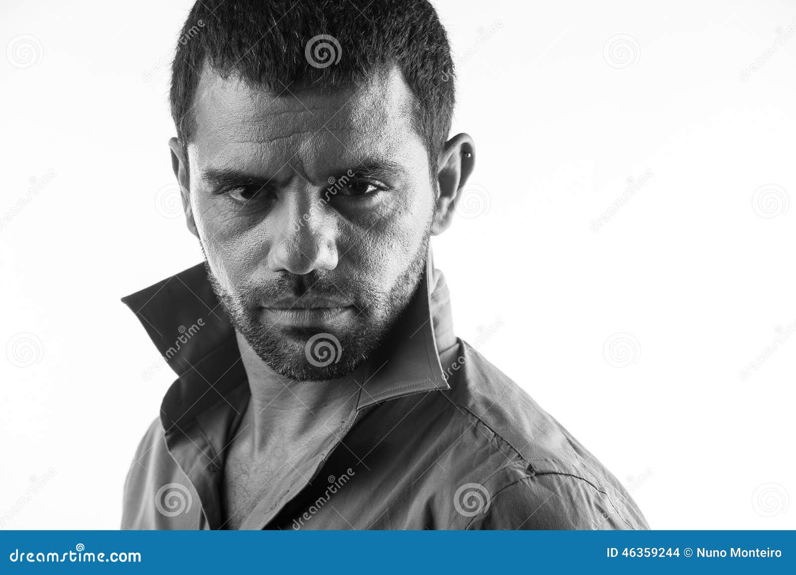 Serious Man Looking To Camera Stock Photo - Image of black, artist ...
