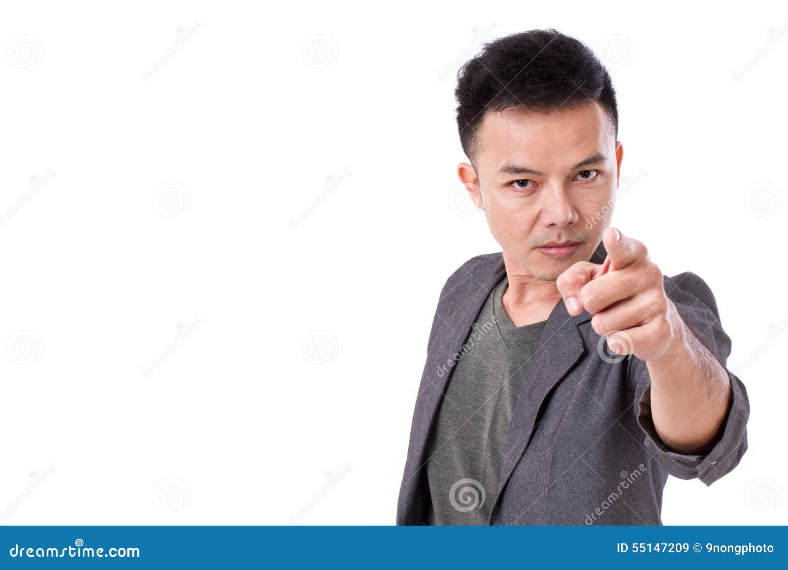 Serious Man Pointing at You Stock Image - Image of expressive, choice ...
