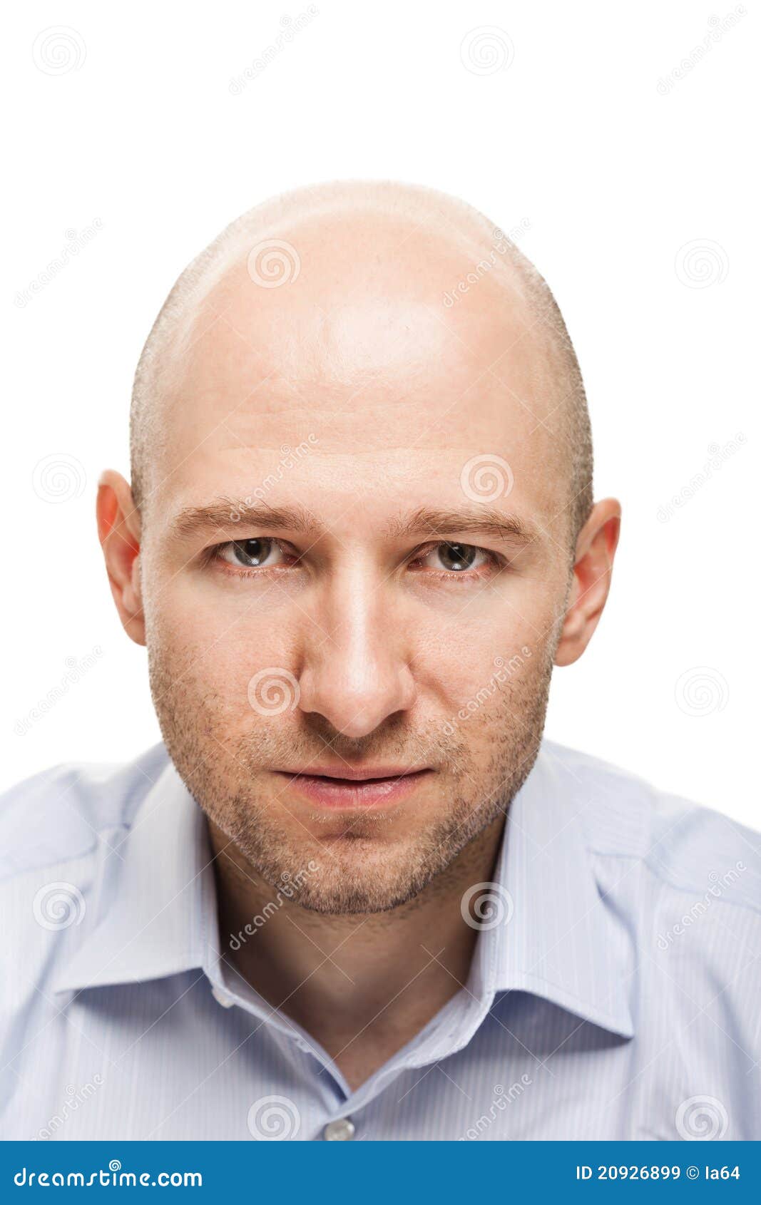 Serious man portrait stock image. Image of pelade, male - 20926899