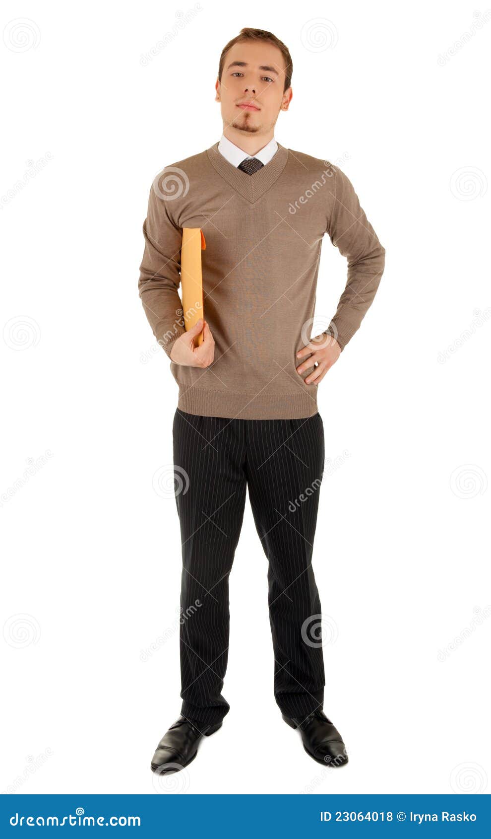 Serious Man with a Post Package Stock Photo - Image of holding, grunge ...