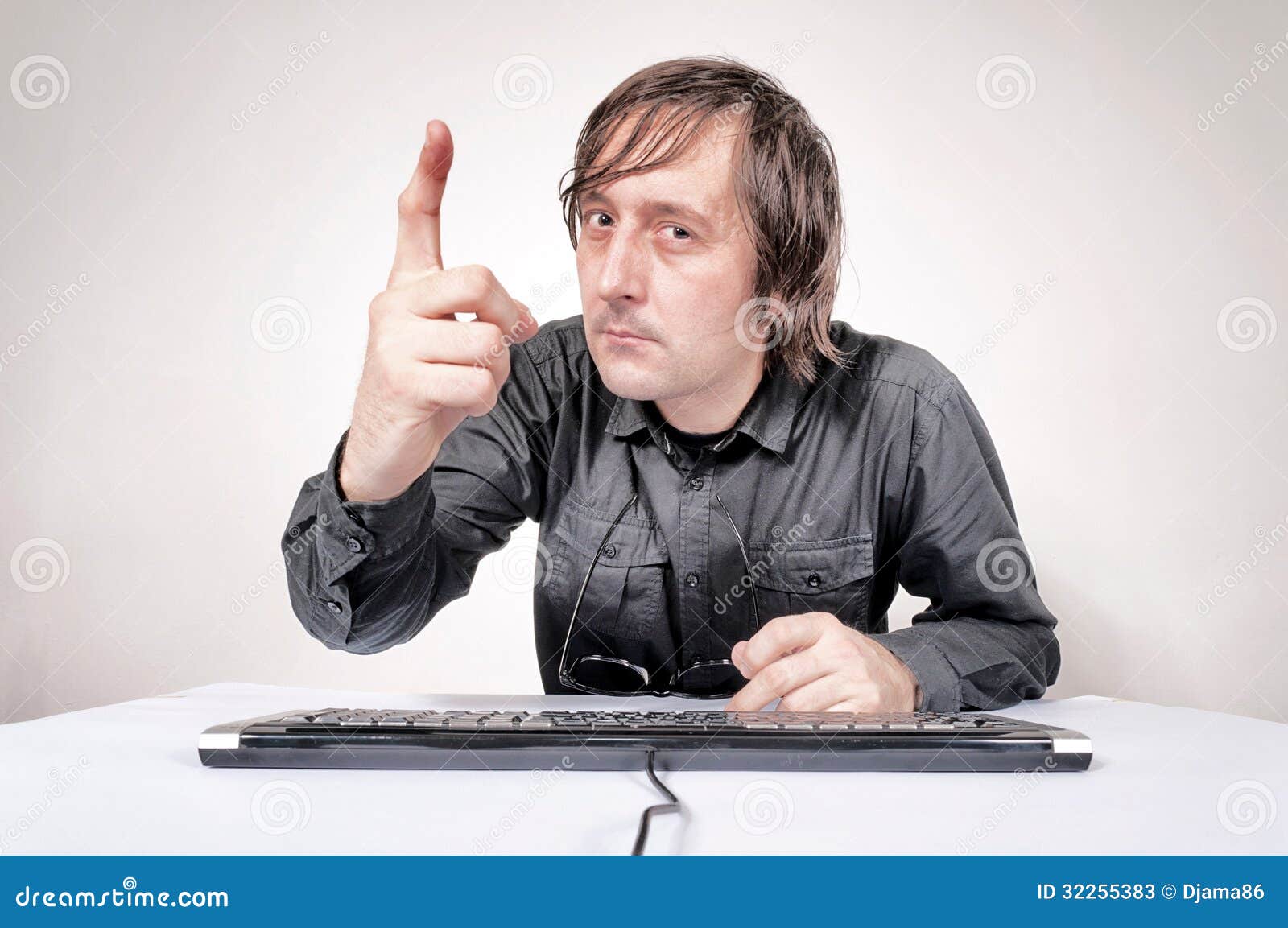 Serious man stock image. Image of hacker, humor, business - 32255383