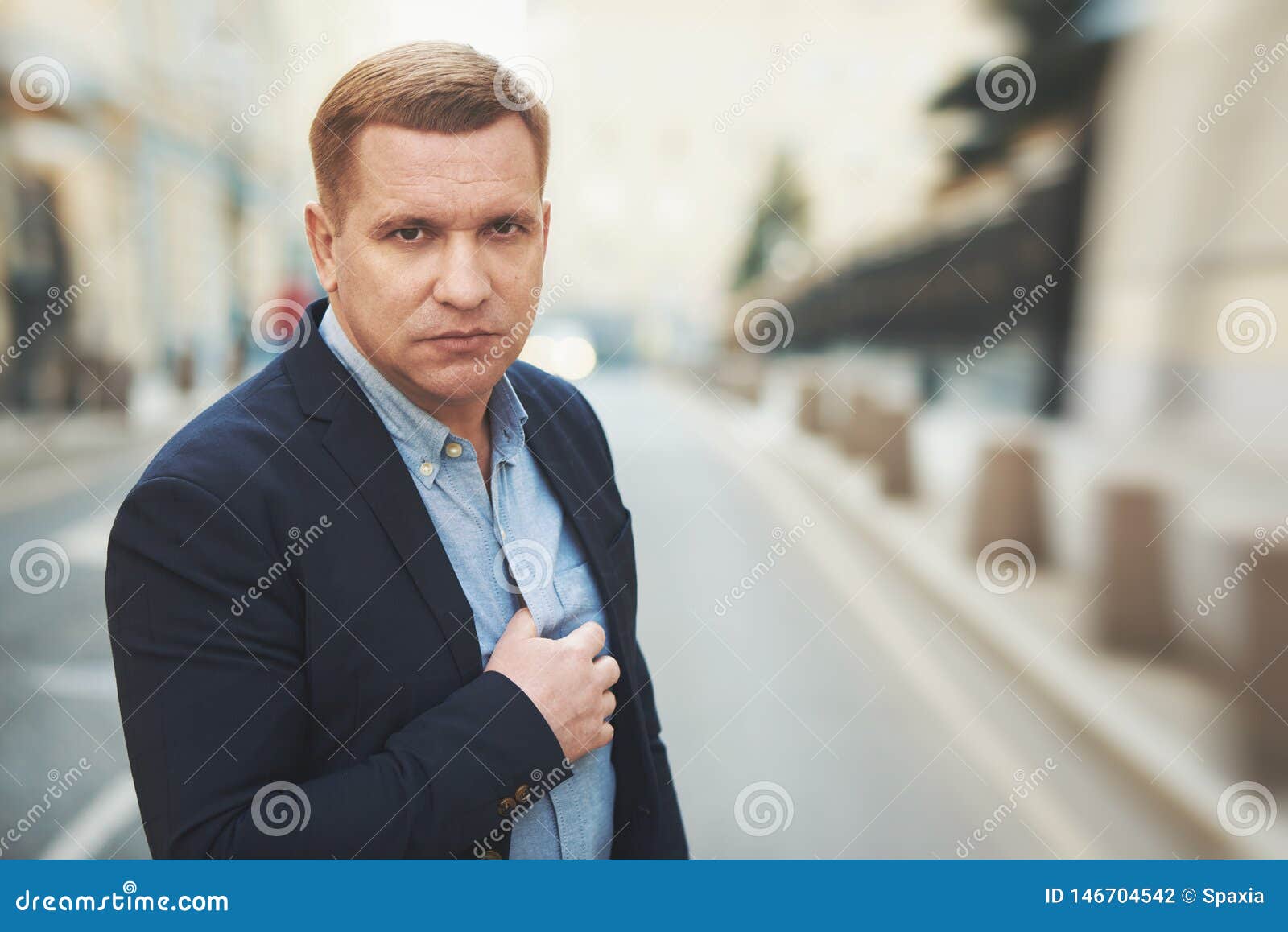 Serious Man in Suit on the Street Stock Photo - Image of model ...