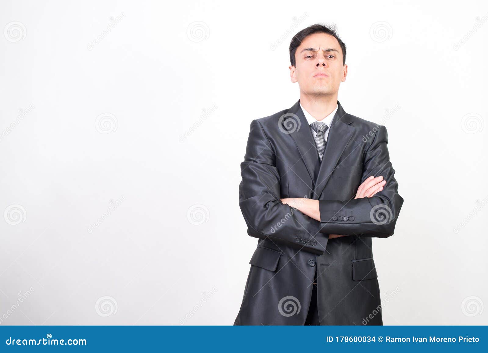 Serious man in suit stock photo. Image of severe, isolated - 178600034