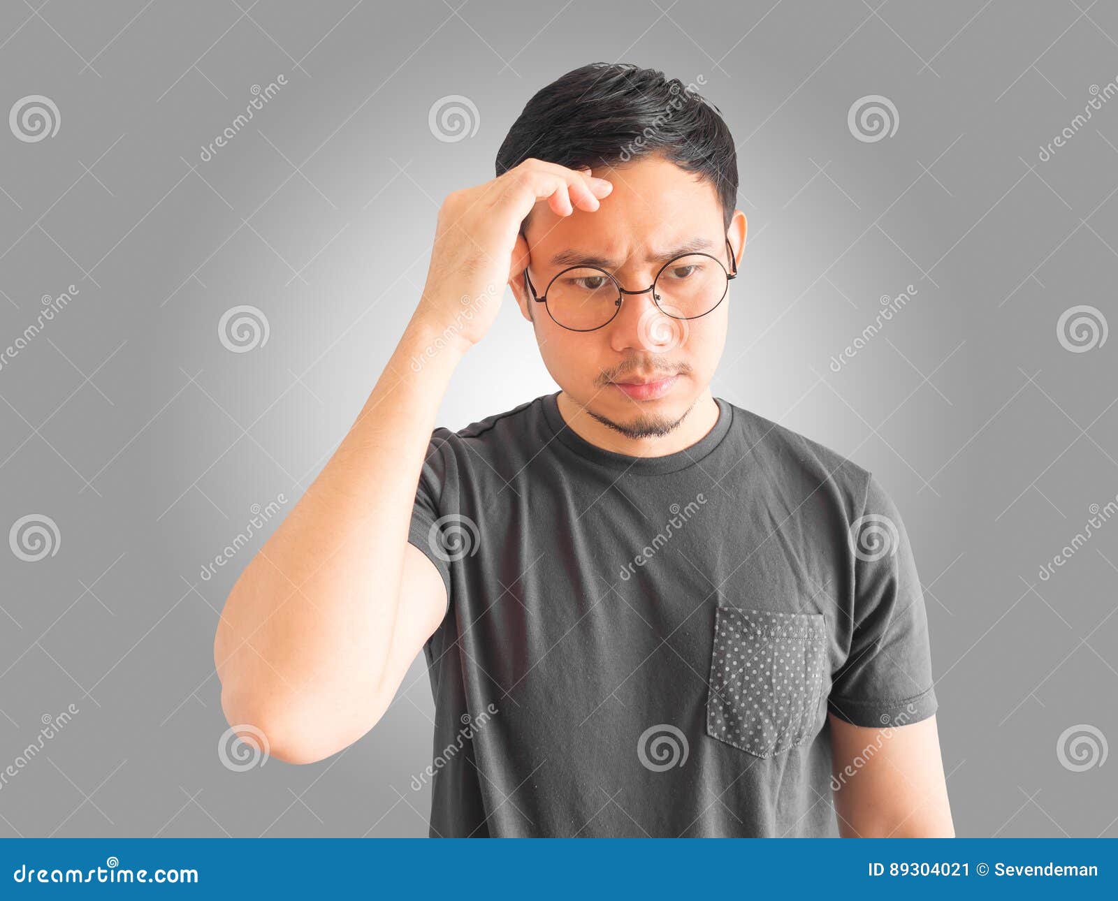 Serious Man with Thinking Face. Stock Image - Image of high, stressed ...