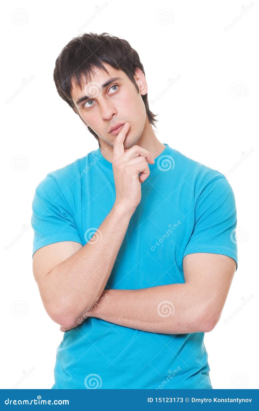 Serious Man Thinking about Something Stock Image - Image of young, cool ...